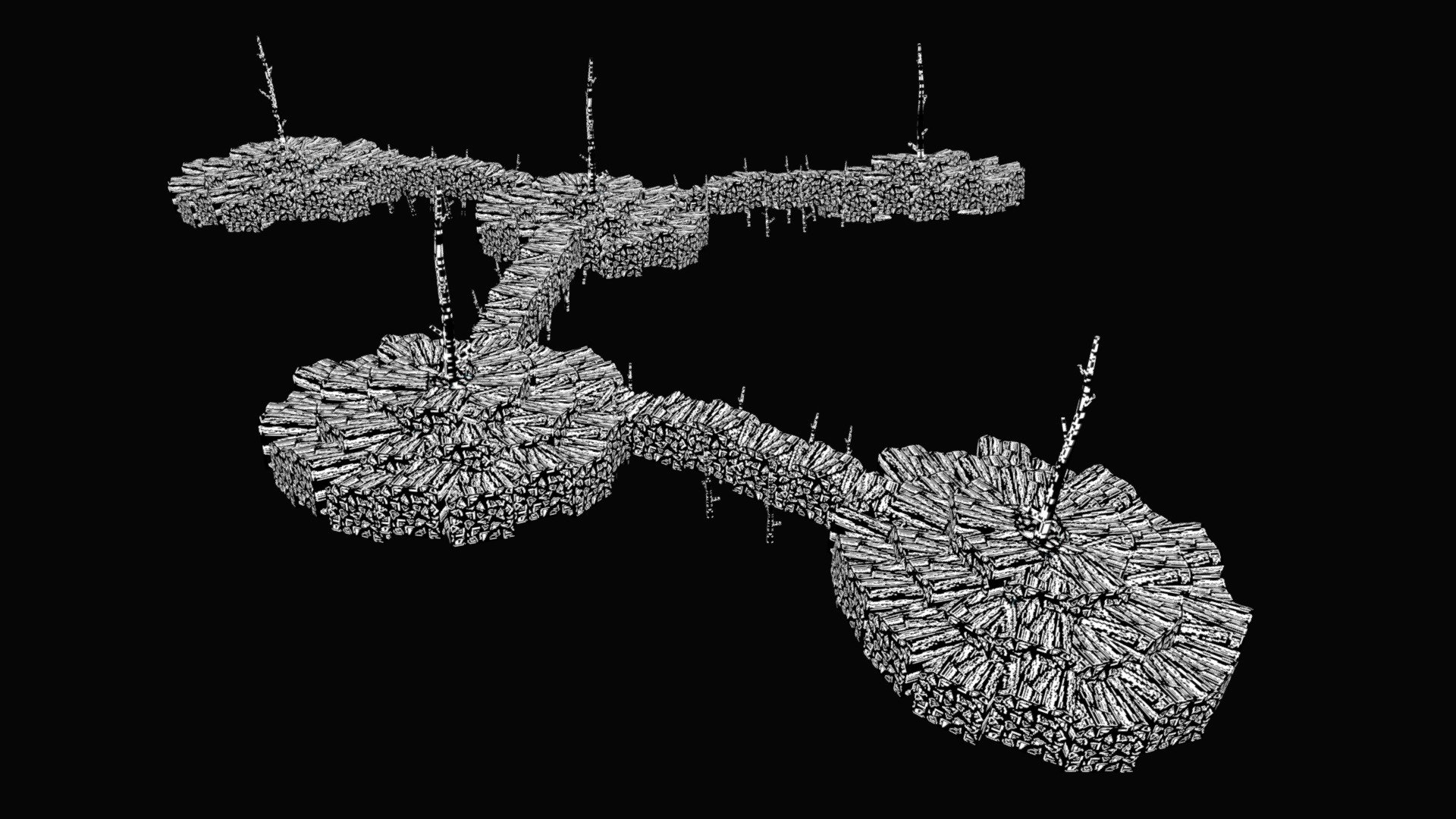 1-bit Tar Pits Over Void - 3D model by Jorma Rysky (@Rysky) [b91d20c] - Sketchfab