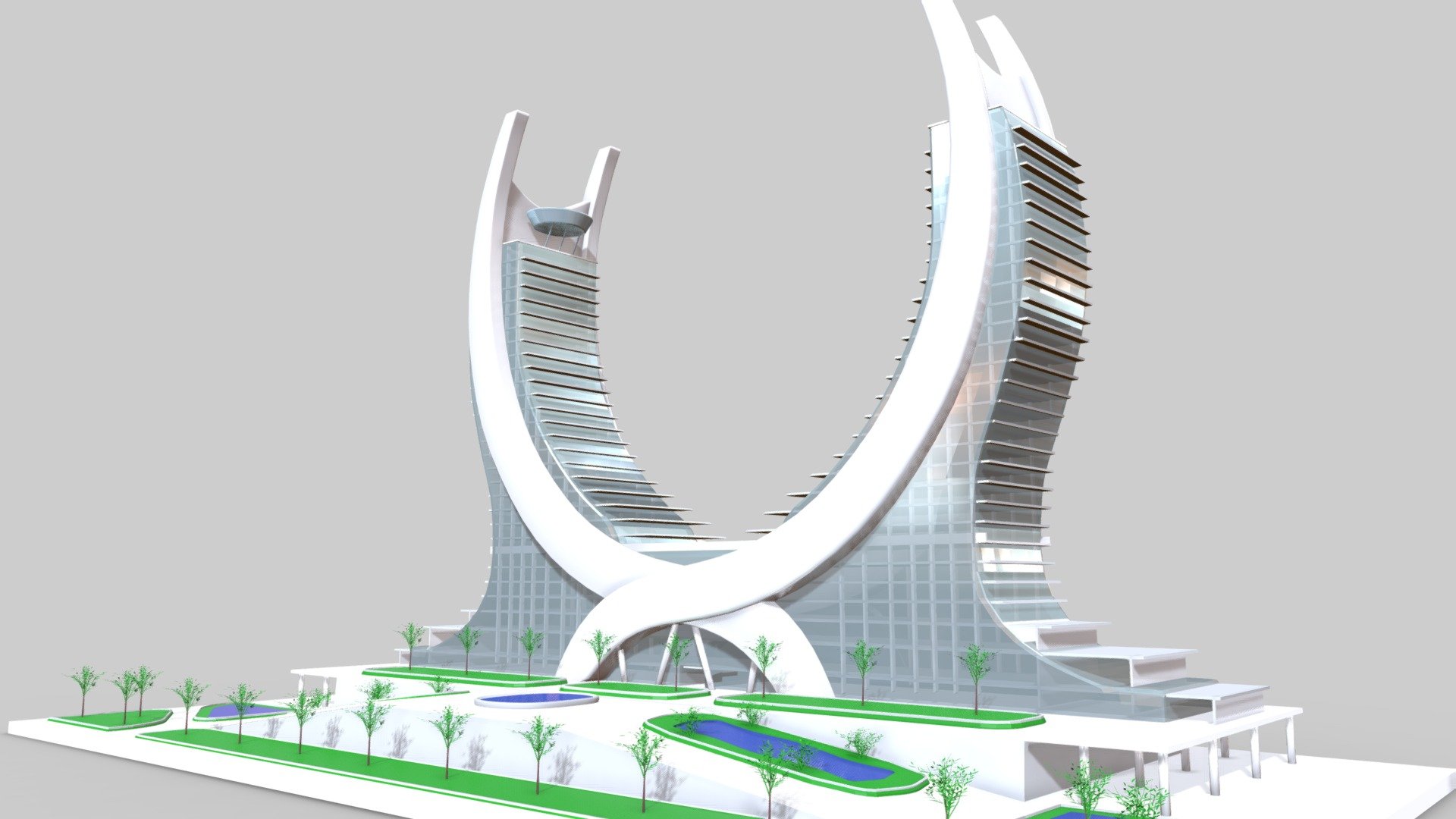 Katara towers - Buy Royalty Free 3D model by Shin Xiba 3D (@Xiba3D ...