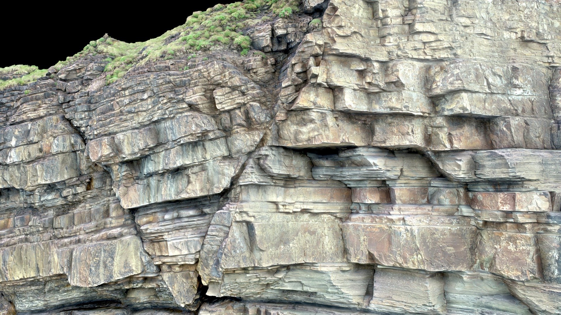 Conjugate Normal Faults, Bude, Cornwall - 3D model by e.RocK [b921413 ...