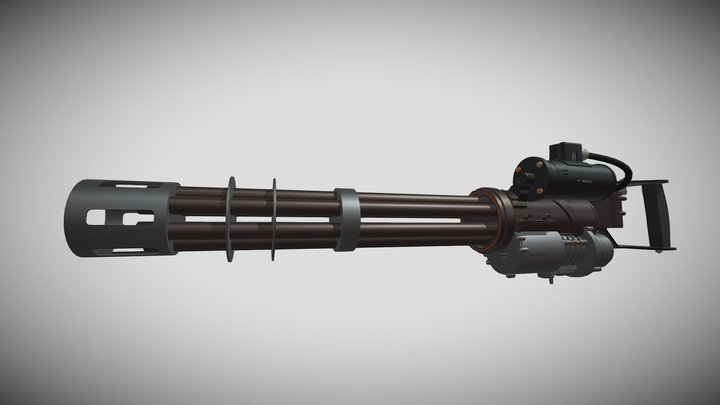 Minigun-m134 3D models - Sketchfab