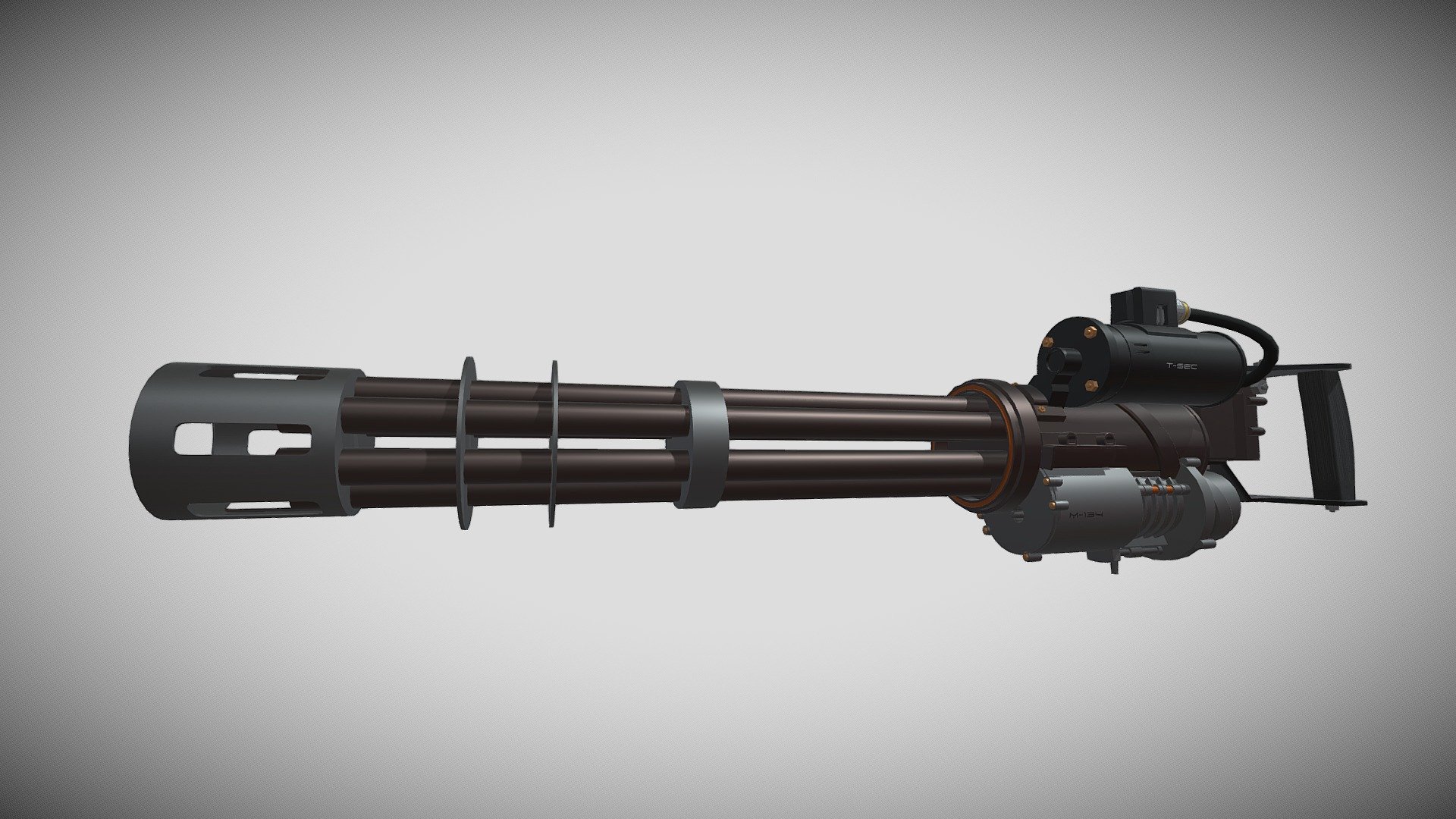 Minigun M-134 - Download Free 3D model by Rachit Pareek ...
