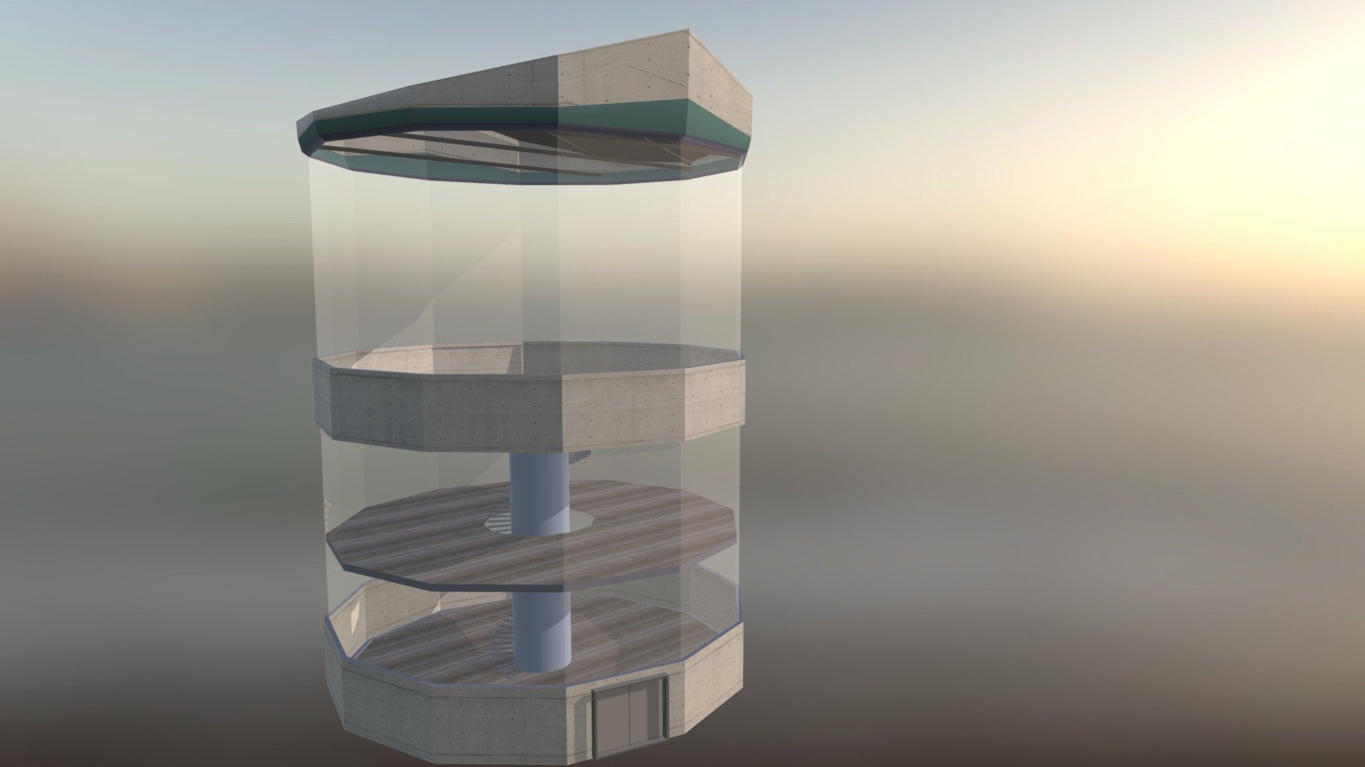 Cylinder House - 3D model by rainbyrd [b9220d6] - Sketchfab