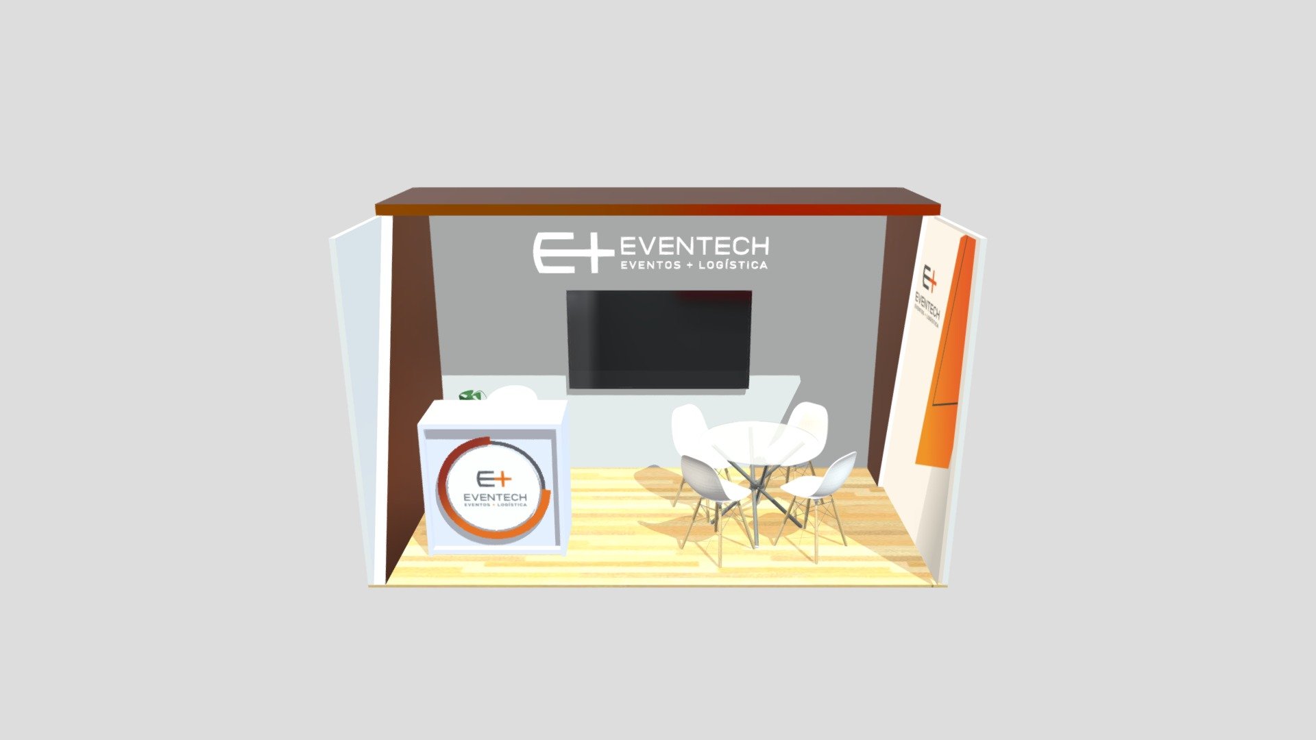 STAND 4M * 2M Medium - 3D model by juan.vargas81 [b9259f1] - Sketchfab