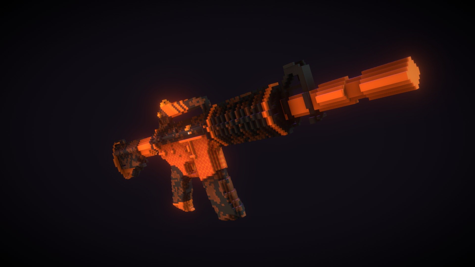 M4A1-S Atomic Alloy Without Silencer (Voxel) - Download Free 3D model ...