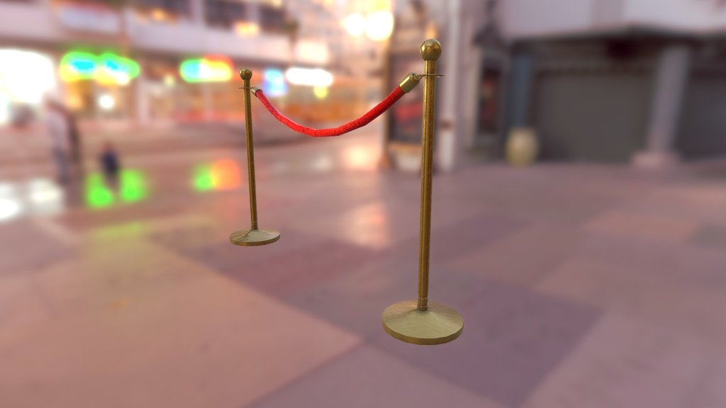 Rope Divider - 3D model by cosmoporter [b926cd4] - Sketchfab