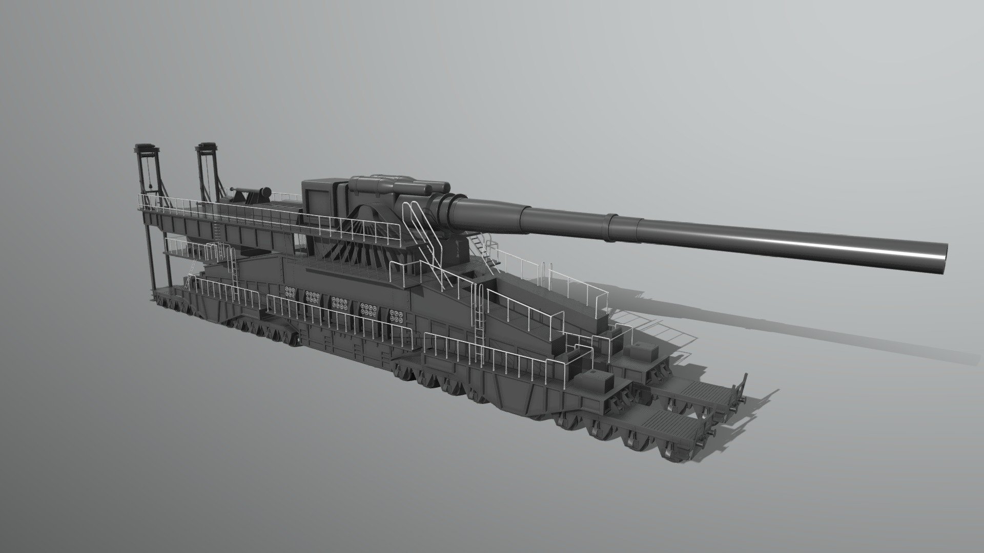 Schwerer Gustav Railway Gun - 3D model by adrianovalentini ...
