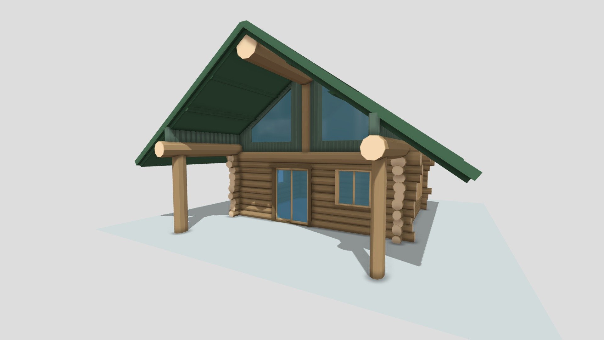 Log Cabin 1 - Download Free 3D model by emijar [b92be04] - Sketchfab