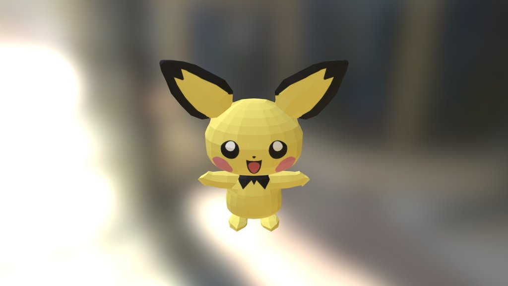 Pichu - 3D model by iasbelaedv [b92c3ac] - Sketchfab