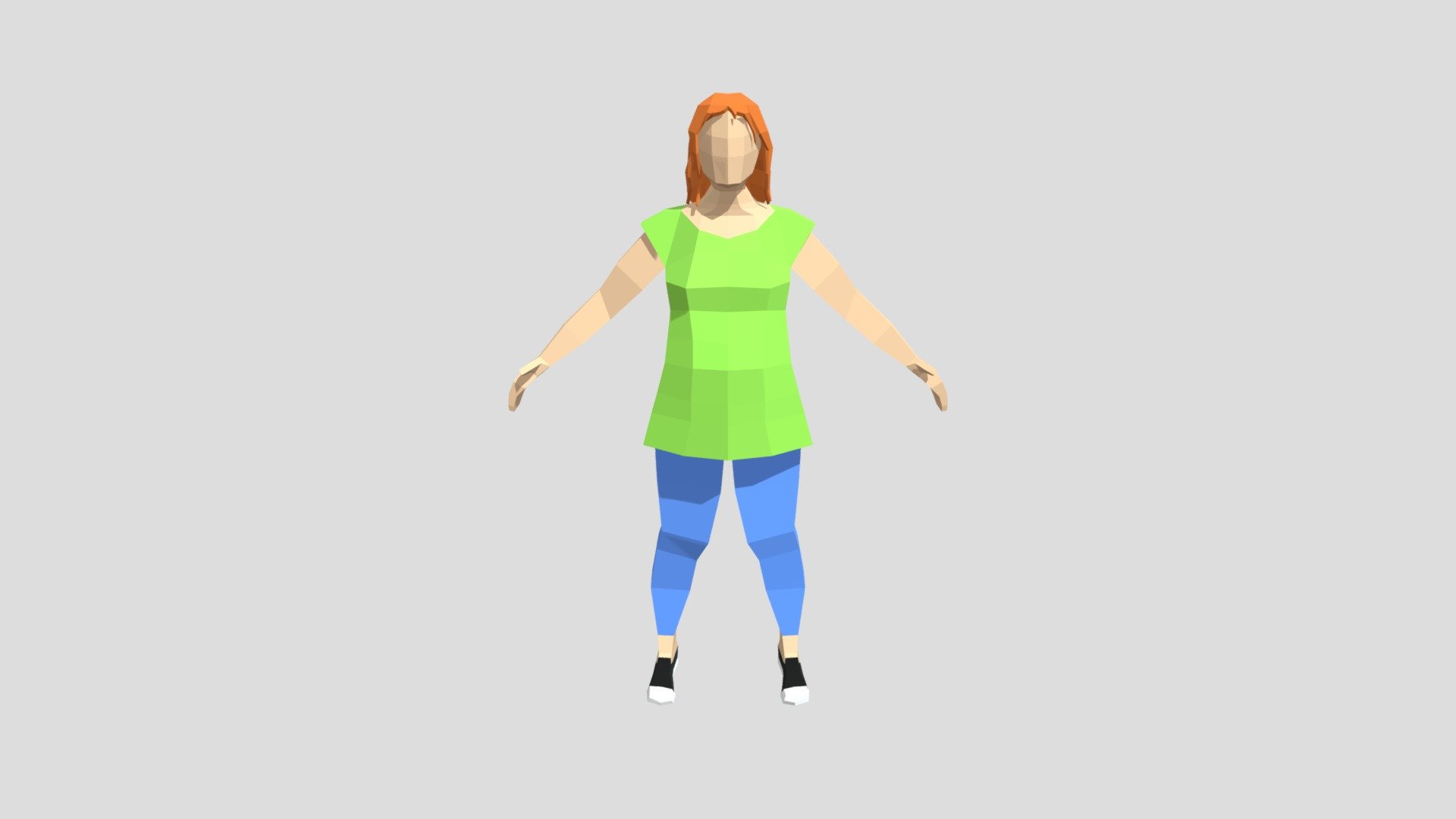 Low Poly Female 02 A - Download Free 3D model by yancharkin [b92daca ...