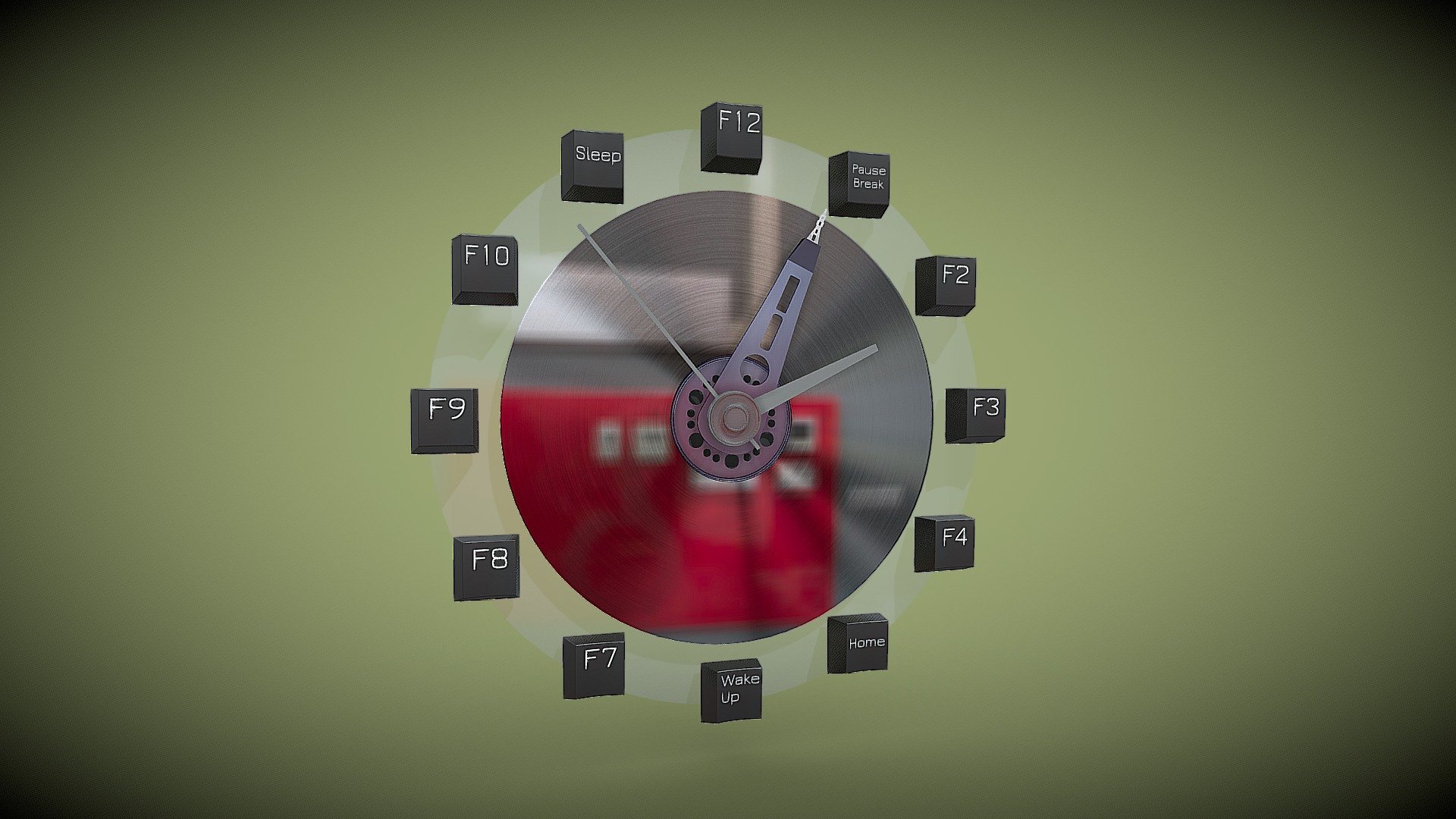 HDD Clocks. - Download Free 3D model by Valger [b9313e5] - Sketchfab
