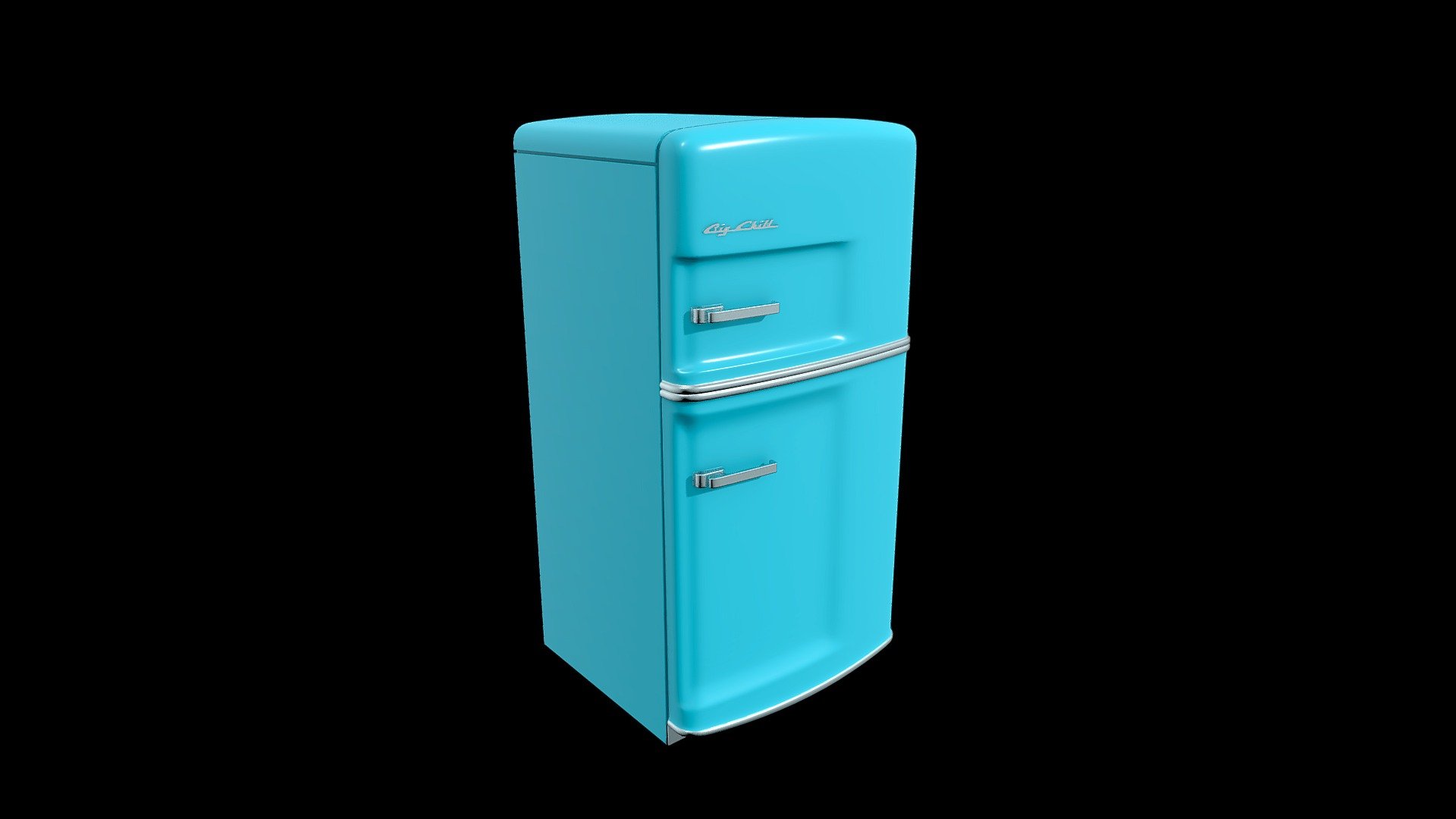 Retro Big Chill Refrigerator ( Render ) - 3D model by Alex Andreu ...