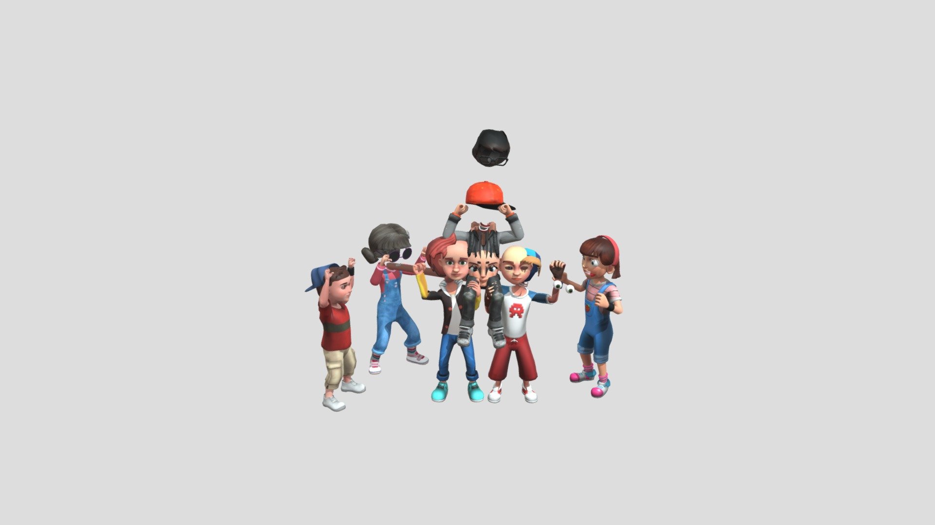 (pls fix) kids scelebrate (no animation) - Download Free 3D model by ...