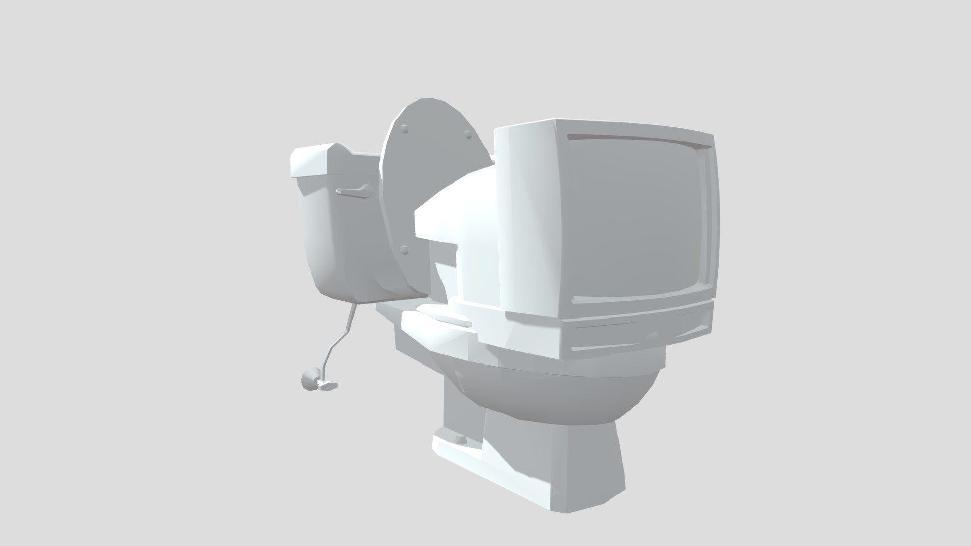 Tv Toilet - Download Free 3D model by cursed toilet (@Cursed_Toilet ...