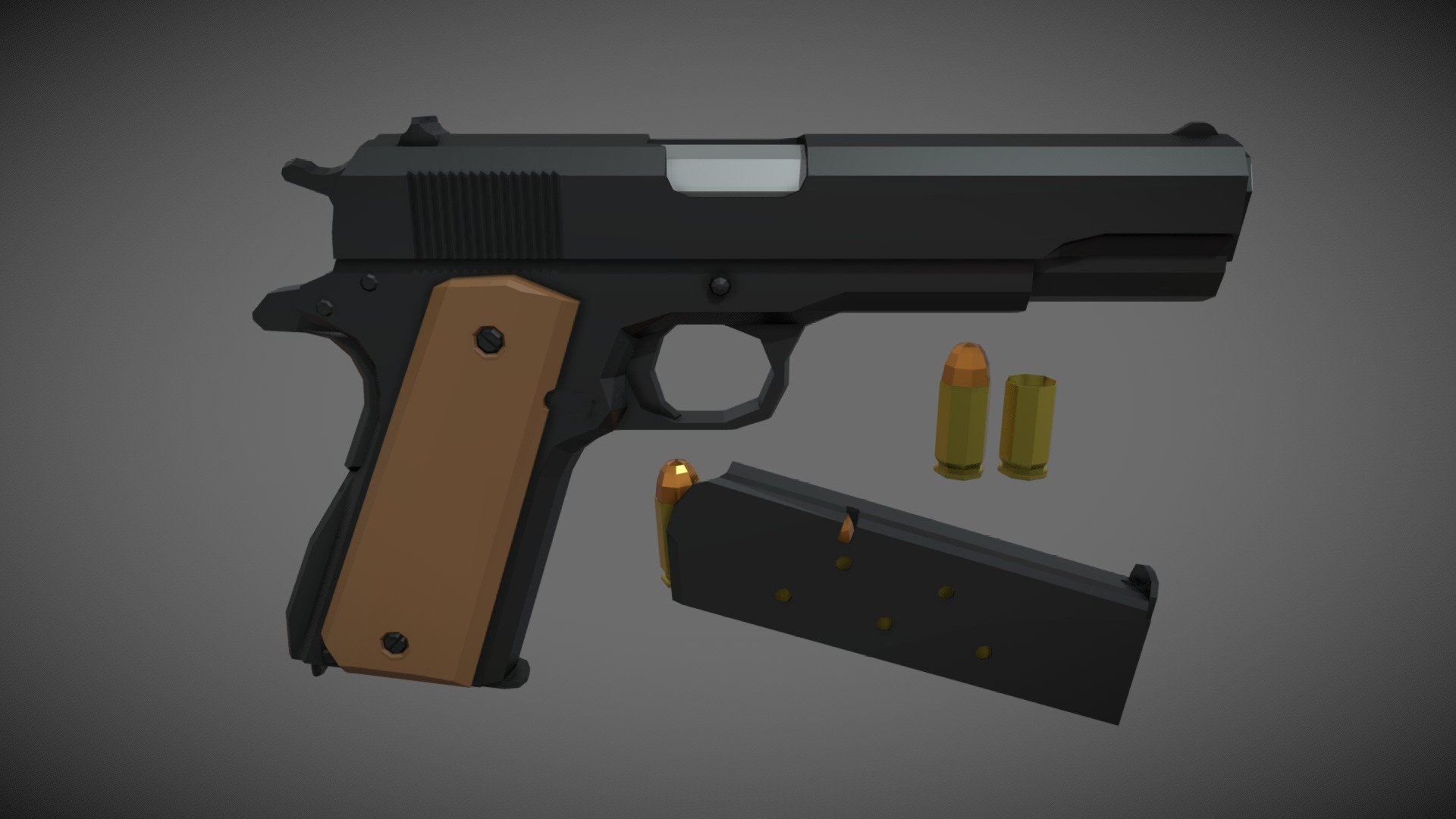low-poly Colt M1911 A1 - Download Free 3D model by D_U (@DU1701 ...
