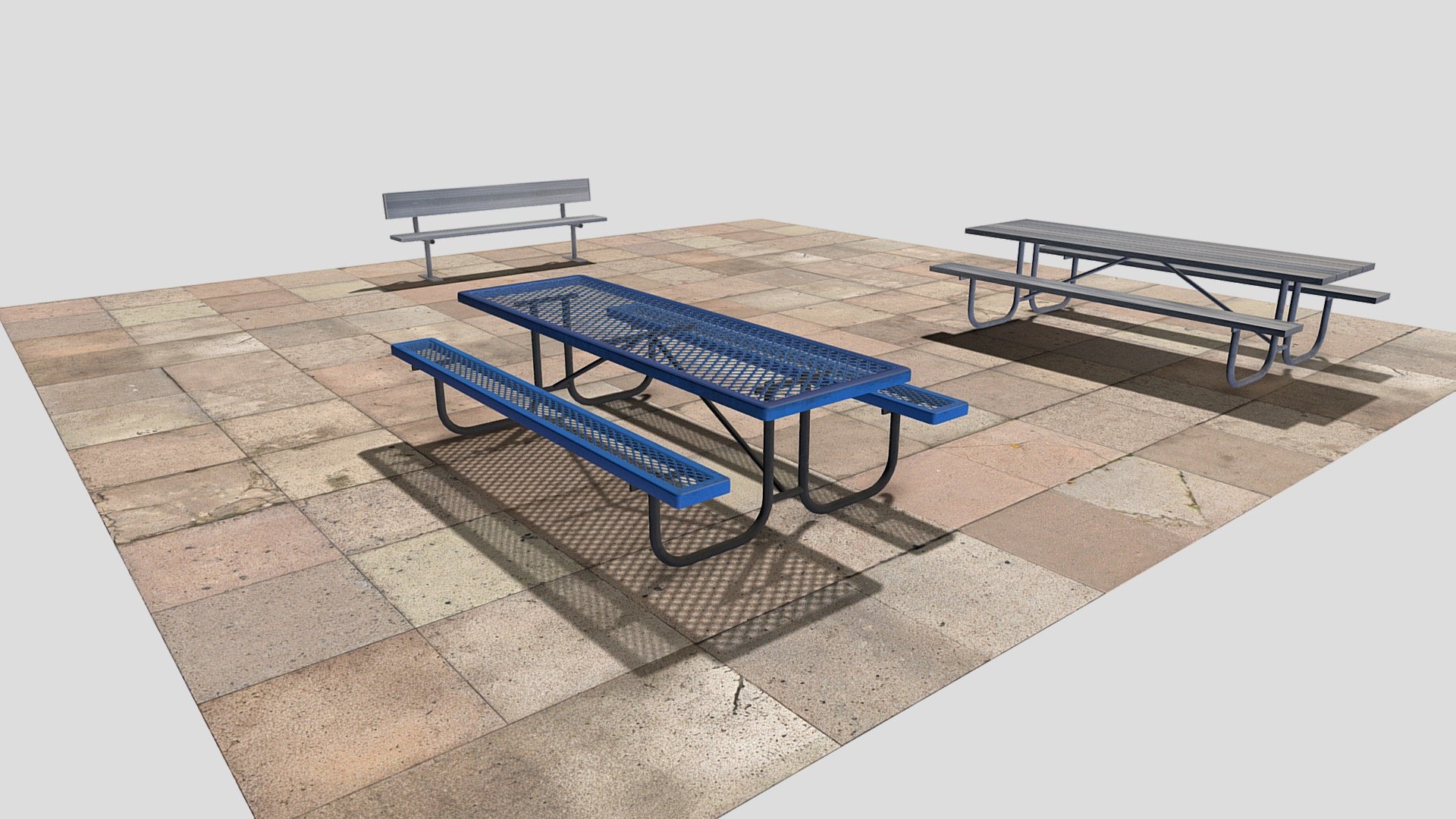 Park Bench & Table props (low poly) - Buy Royalty Free 3D model by ...