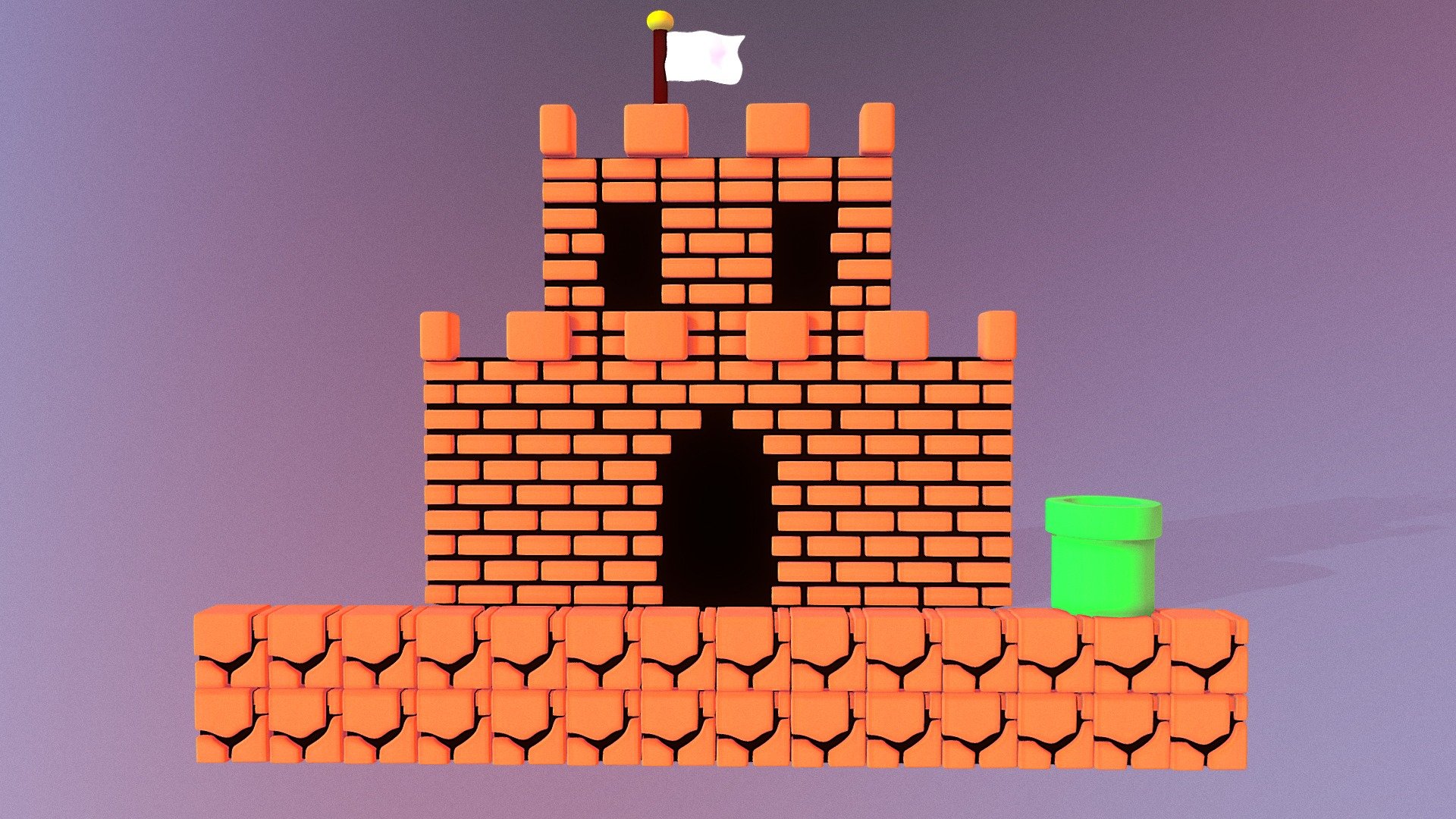Mario Brick Castle - Download Free 3D model by Harold P. de Boer ...