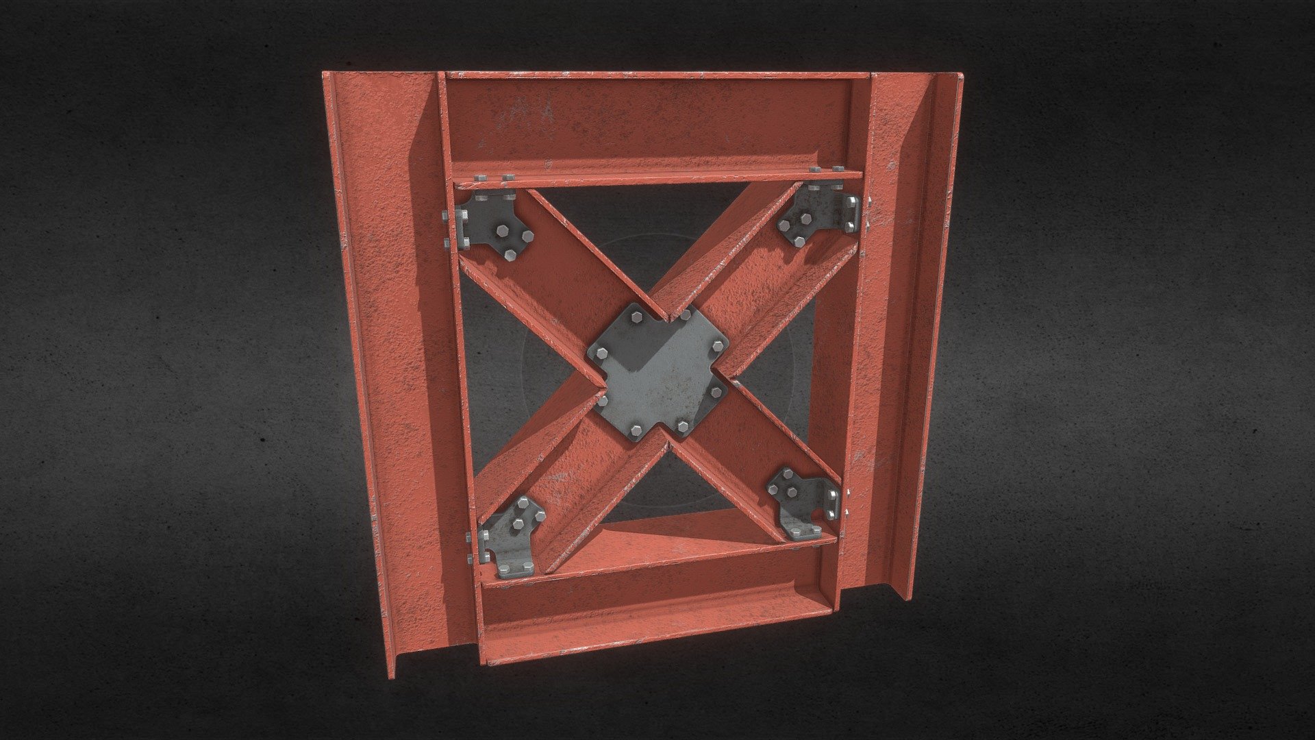 Wall - Crossed Beams - 3D model by NotARealStudio [b93af68] - Sketchfab
