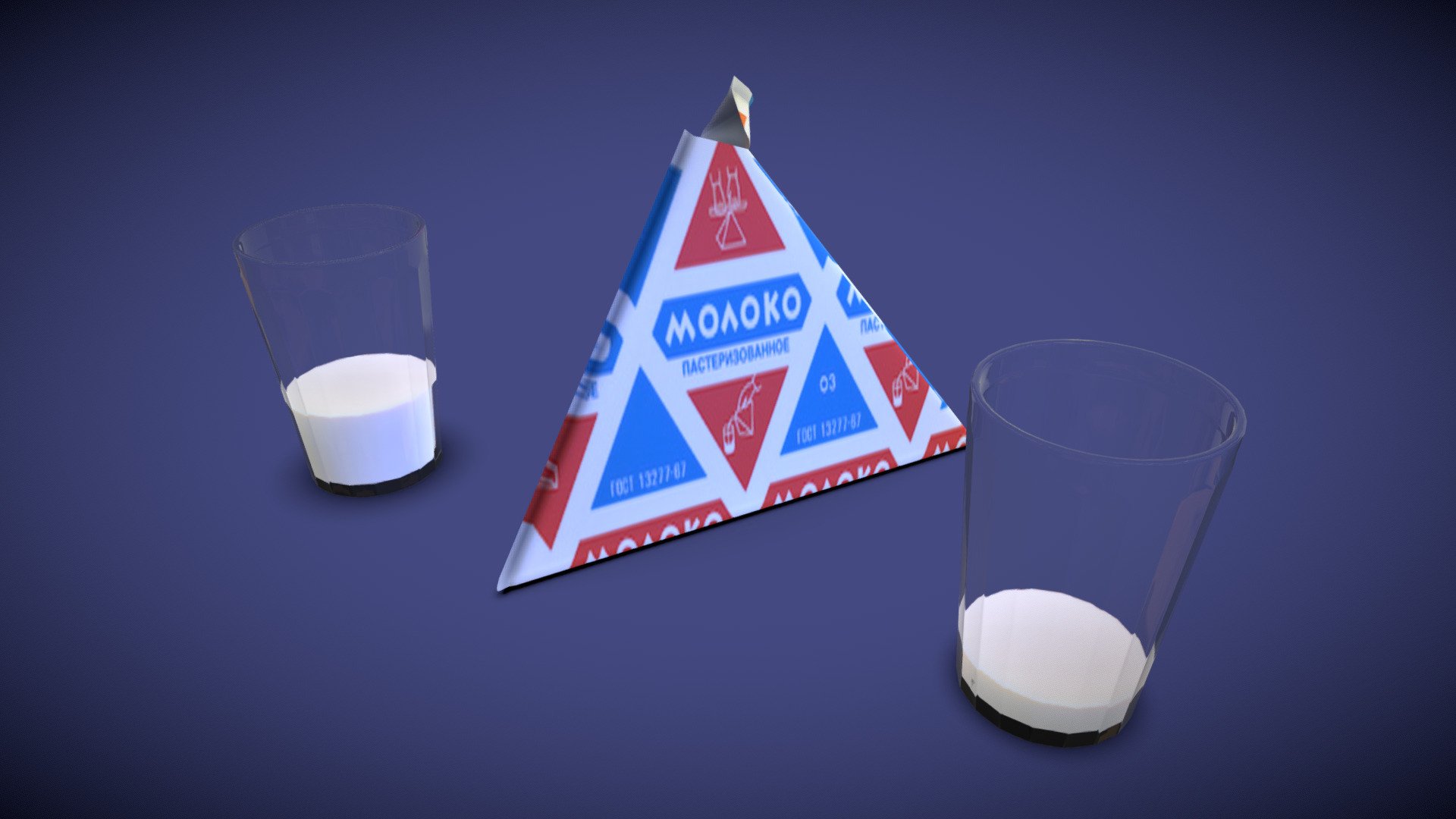 Soviet milk. - 3D model by Valger [b93f3bb] - Sketchfab