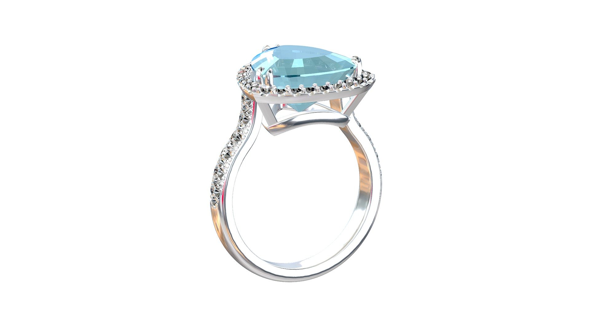 Ring Blue tourmaline - 3D model by IHONT (@jewelrymesh) [b9433d2 ...