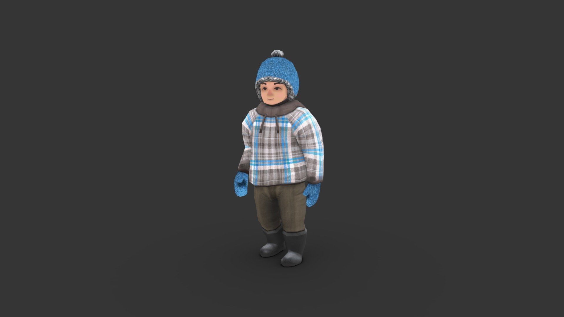 Character Winter Boy Lowpoly rigged - Buy Royalty Free 3D model by ...