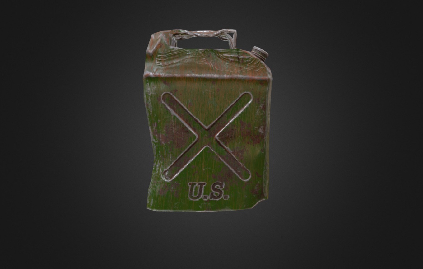 Military Vintage Water Can - 3D model by 3d_ismael [b94762b] - Sketchfab