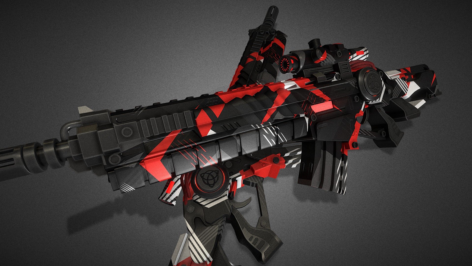 Scifi Assault Rifle - 3D model by Aminur Rahman (@Aminurrahman ...