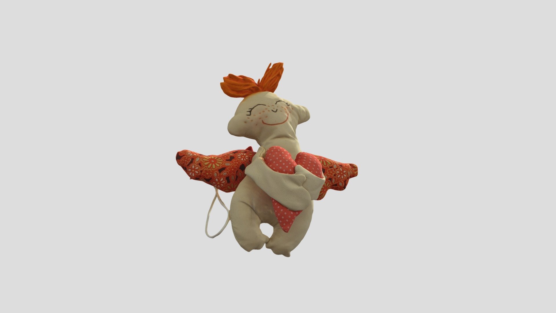 Angel with a heart. Puppet toy scan - Buy Royalty Free 3D model by ...