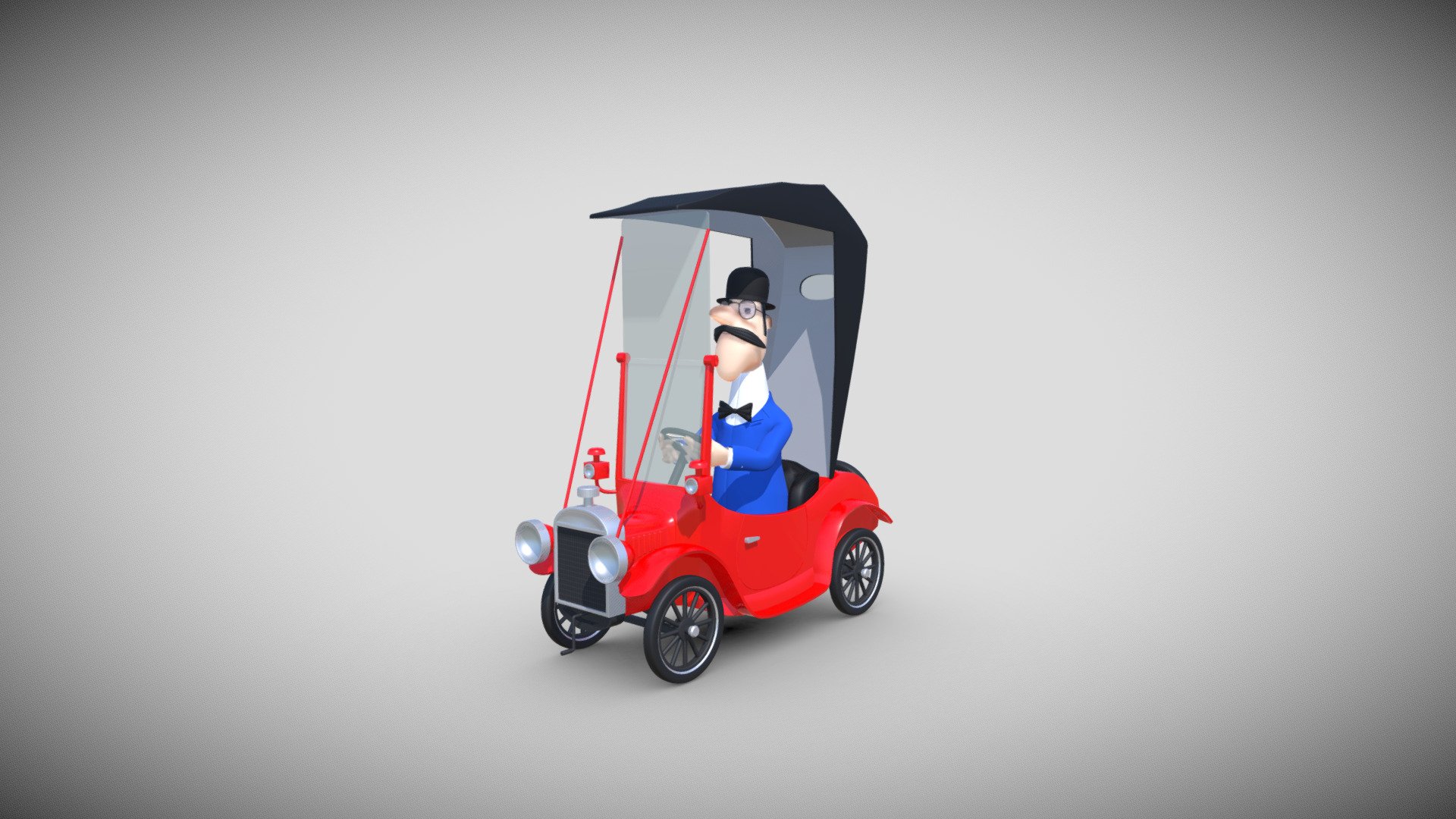 Old car and driver - 3D model by Alexsandro Percy (@alexsandropercy ...