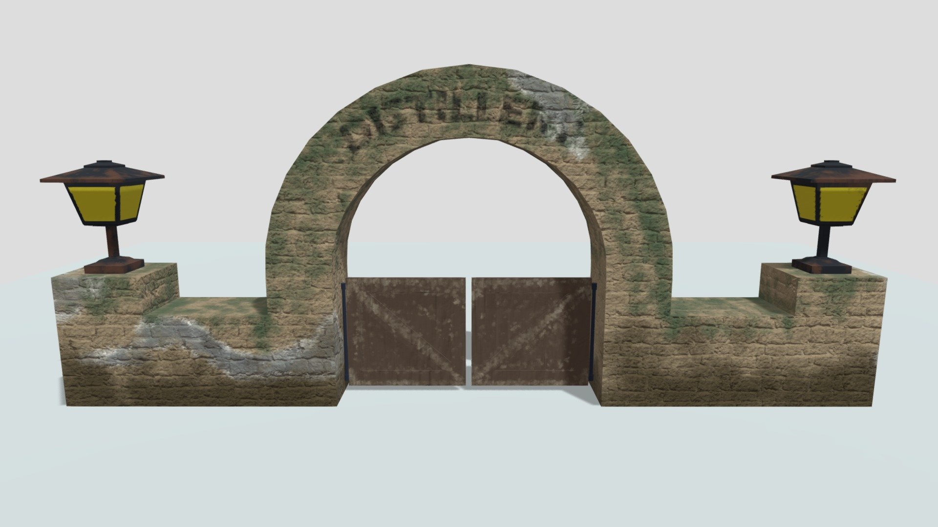 Gate_Painted_Final - Download Free 3D model by DillonWiltshire [b95189c ...