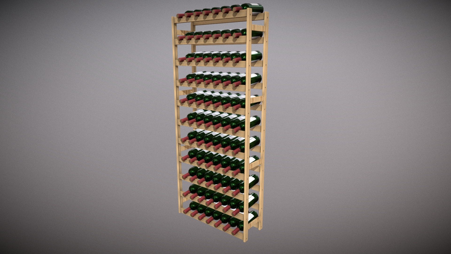 Wall wine rack - Buy Royalty Free 3D model by Incg5764 [b956c1b] - Sketchfab Store