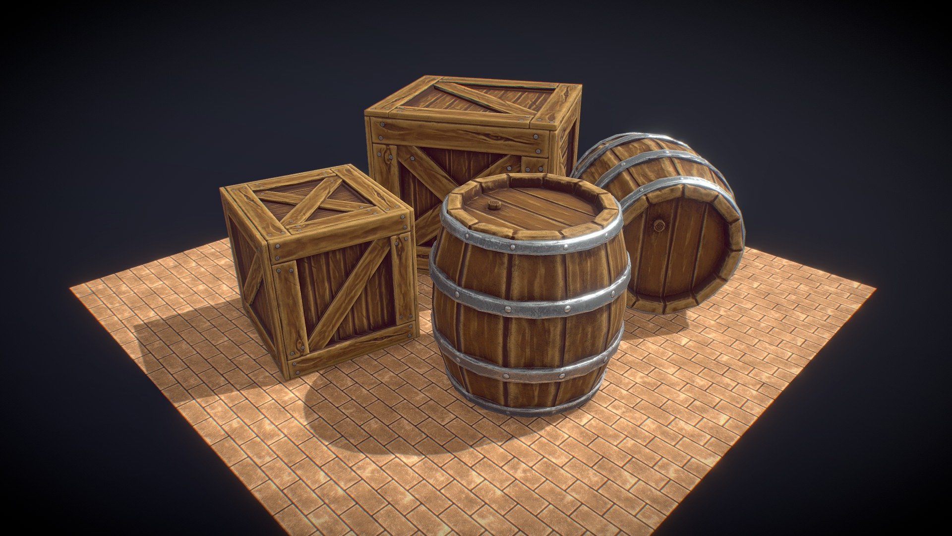 Wooden Props Scene - 3D model by Sir Erdees (@sirerdees) [b9574e8 ...