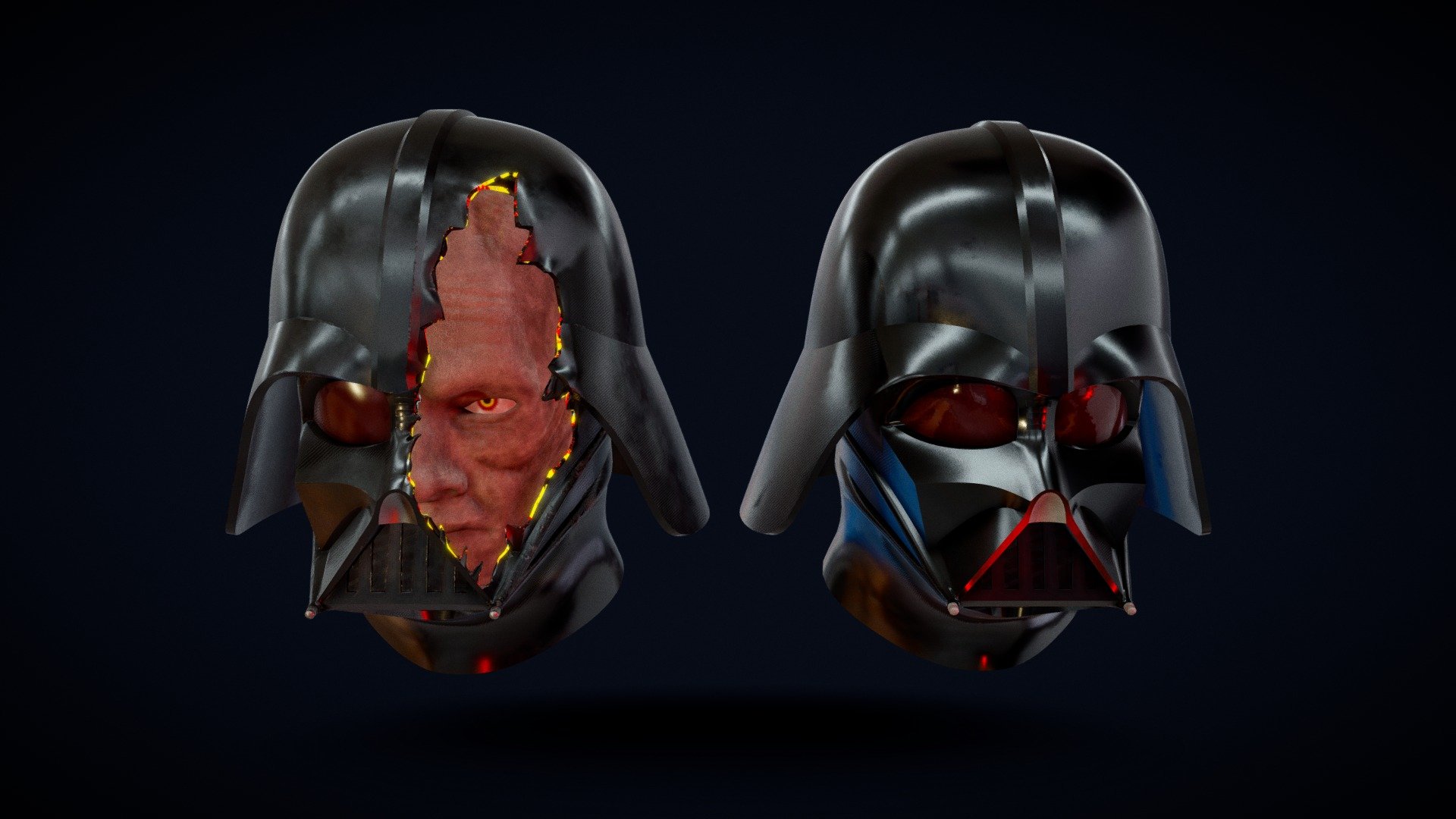 Darth Vader 3d model - 3D model by Kelezal [b958917] - Sketchfab