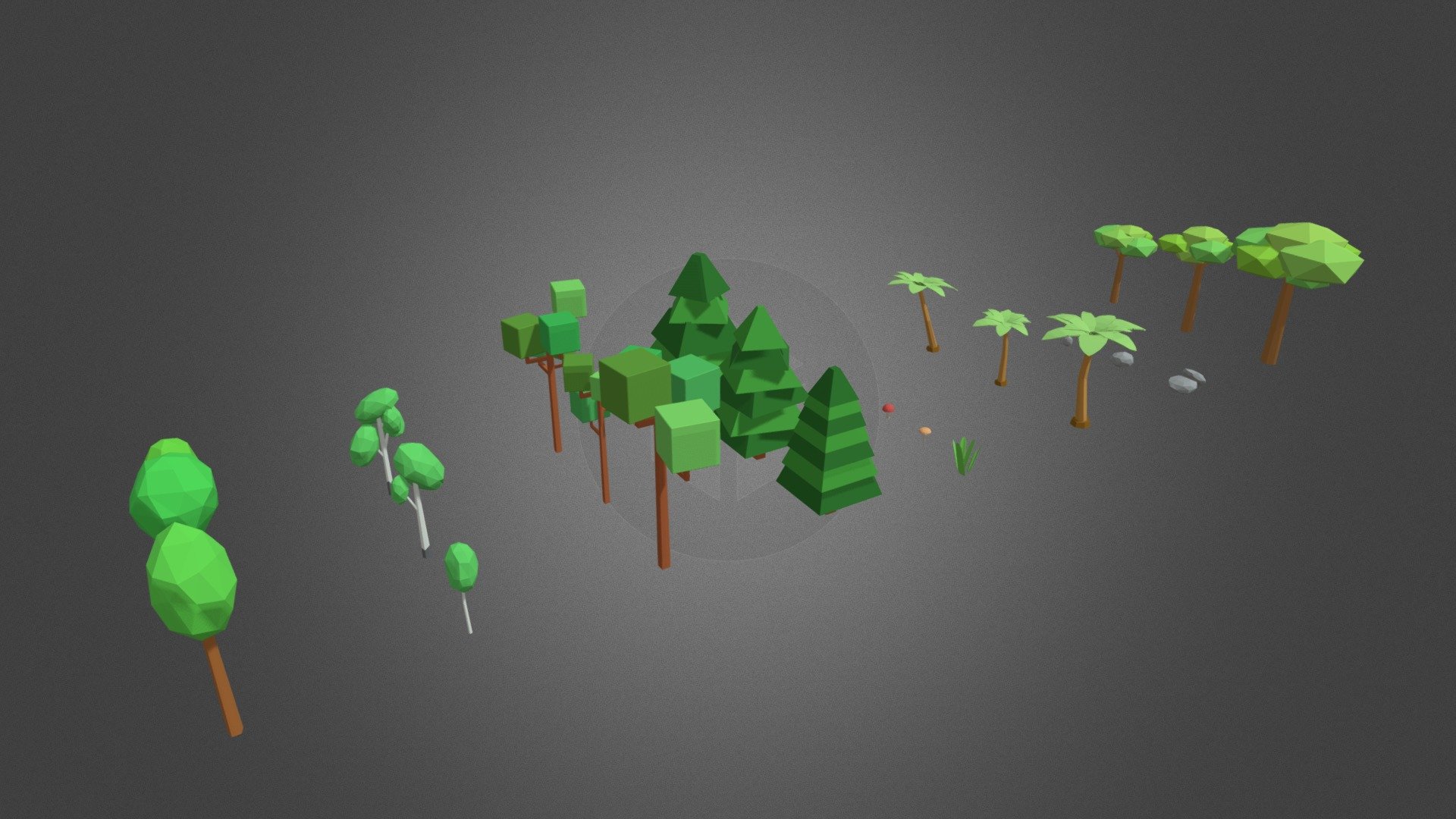 Low Poly Vegetation Pack (25 objetcs) - Download Free 3D model by Victordbs [b95a3ef] - Sketchfab