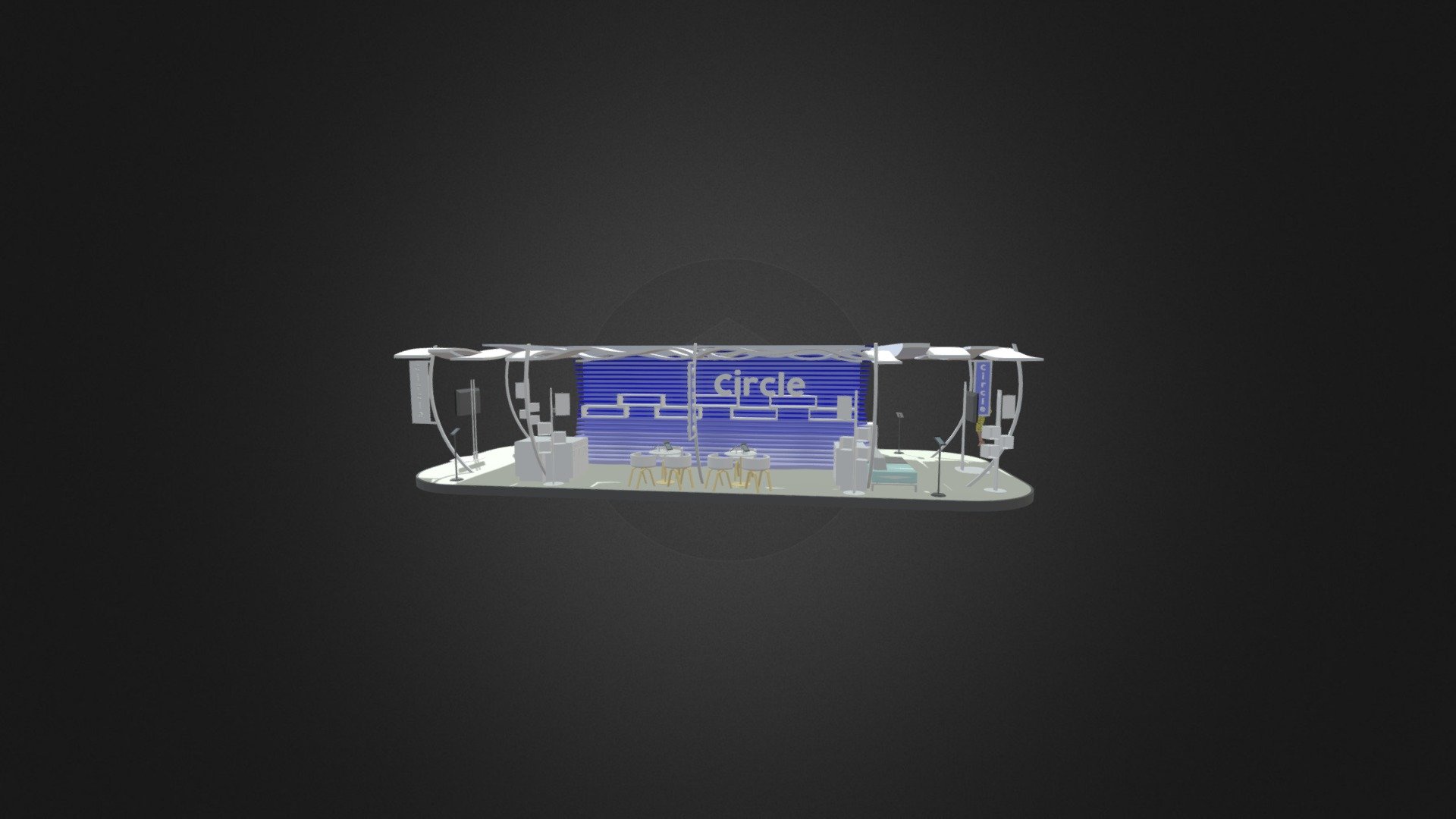 Circle Event Booth 2 - 3D model by kushswami [b95ef3d] - Sketchfab