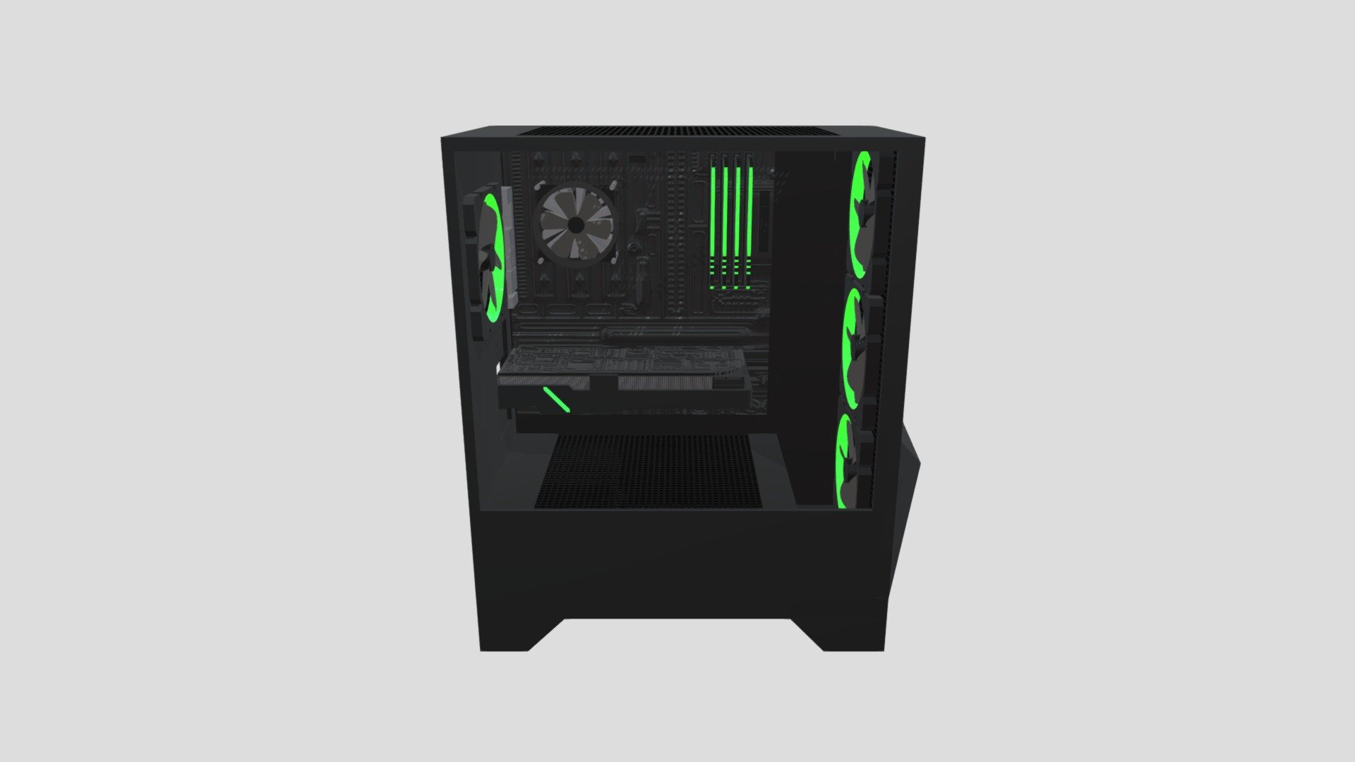 Computer Case & Insides - 3D model by Nighttarga [b96094e] - Sketchfab