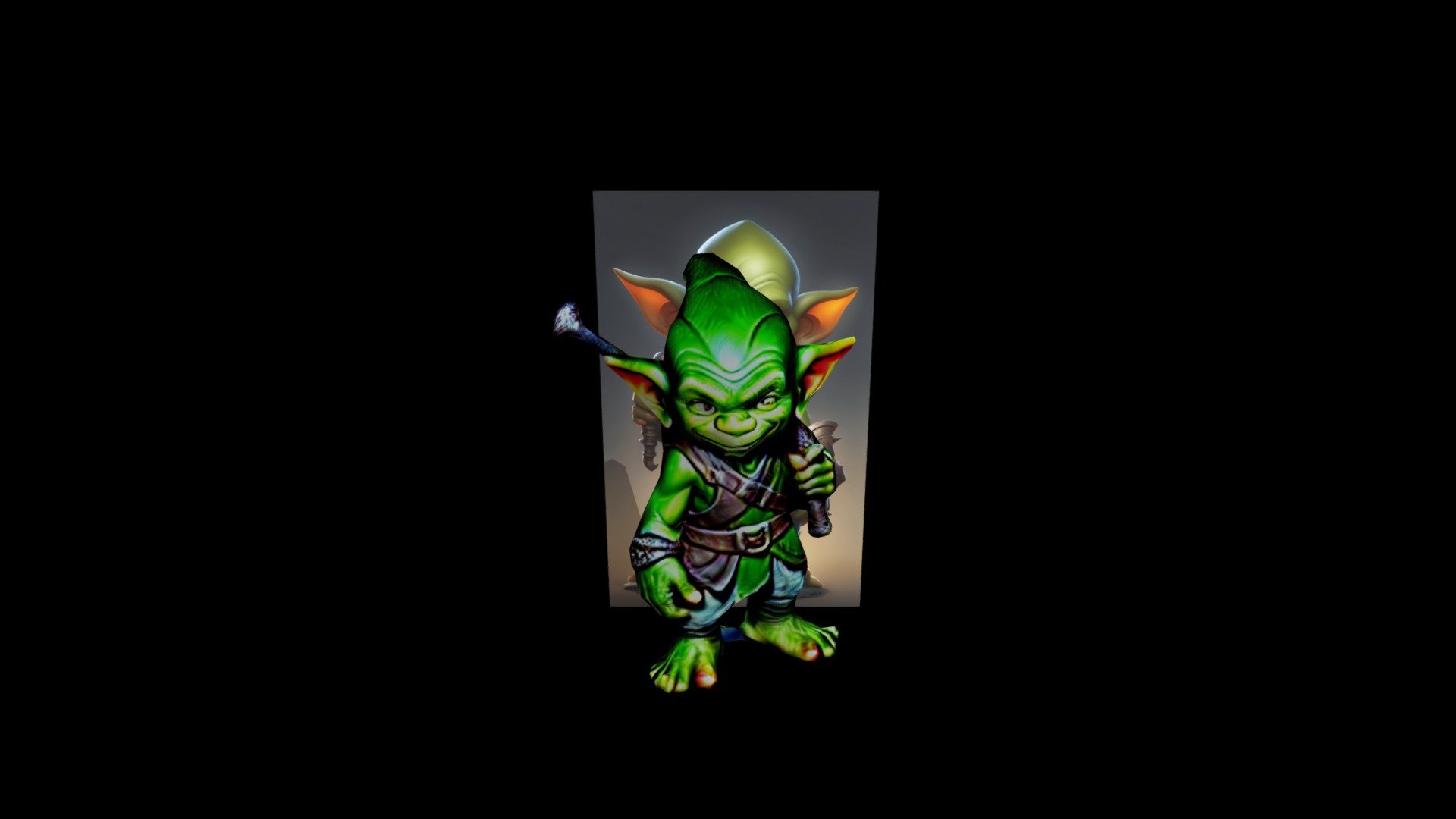 The image is a toy figurine of a green alien, l - Download Free 3D ...