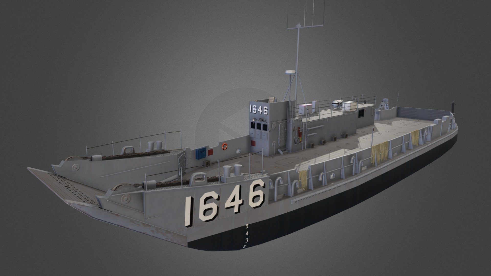 Landing Craft Utility - LCU-1646 Class - 3D model by wendmedia-Manu ...