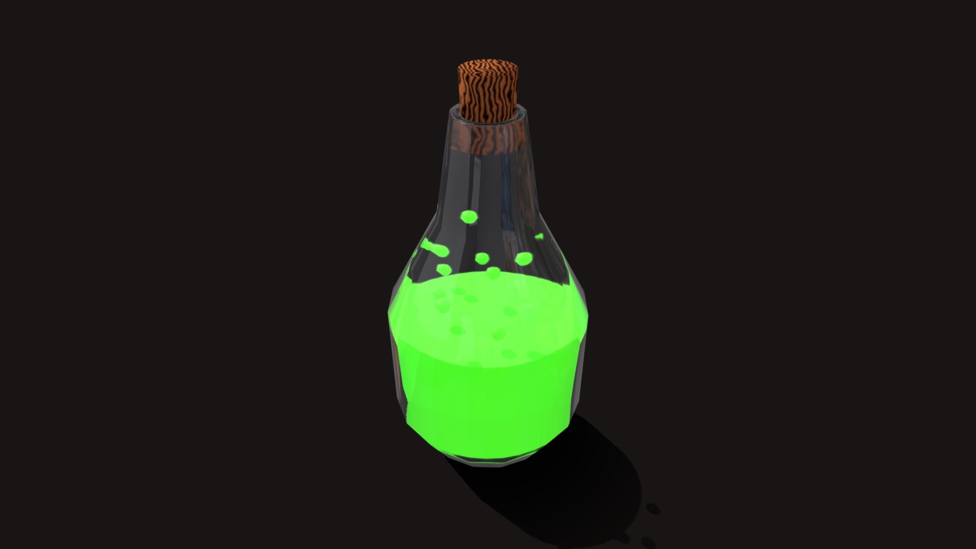 Green glowing Potion - 3D model by domiiniic [b9656d5] - Sketchfab