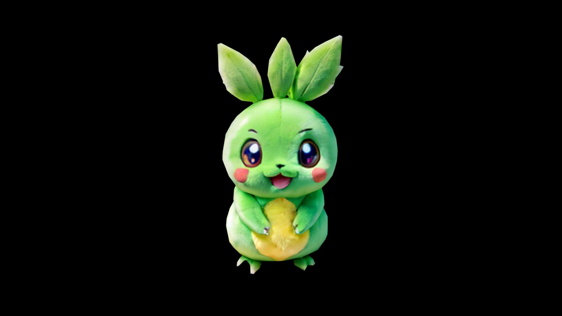 Fawn Leaf Botanical Grass Toy Plant Toy Green Bo - Download Free 3D ...