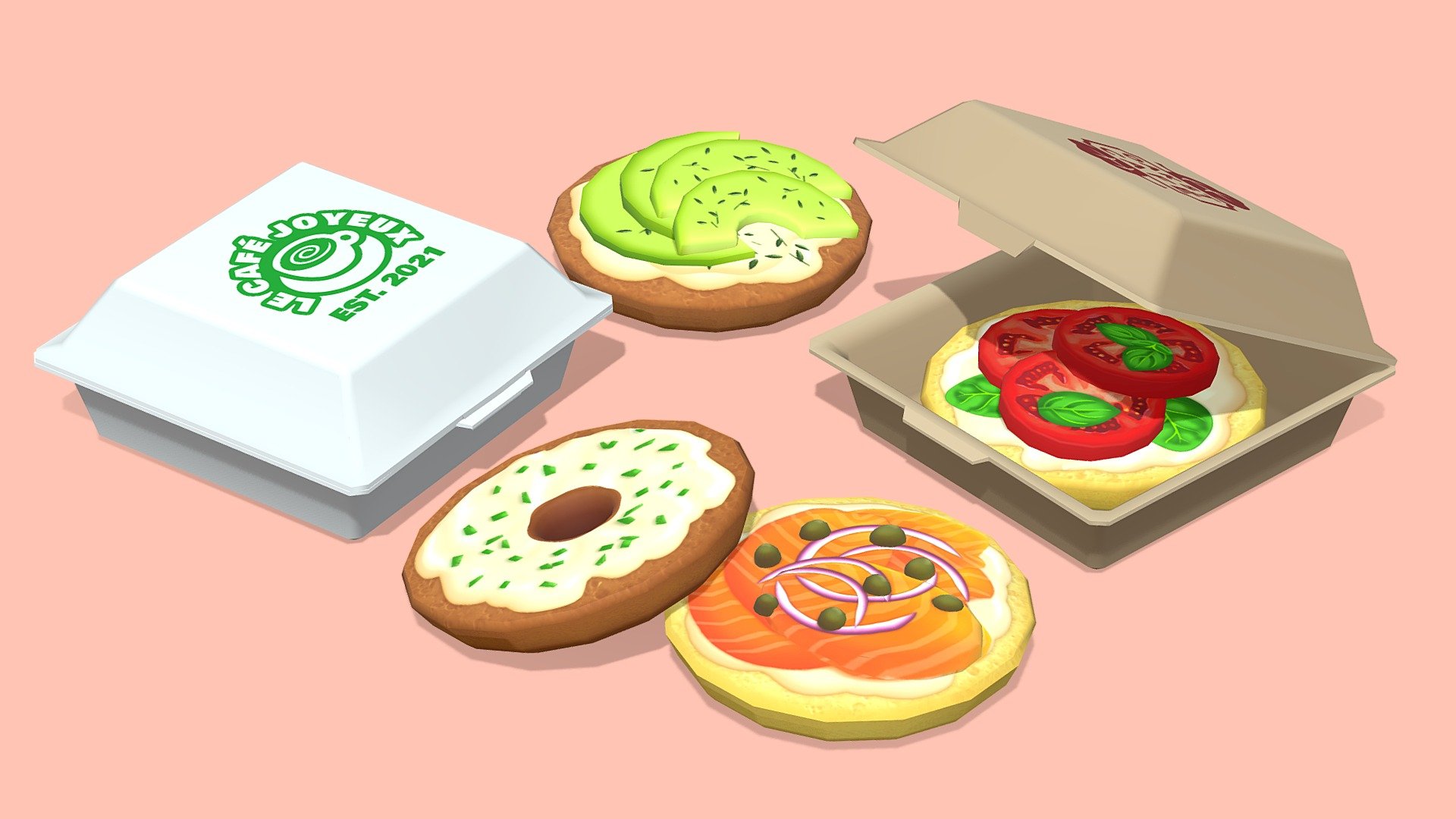 Fancy Bagels - Buy Royalty Free 3D model by Megan Alcock ...