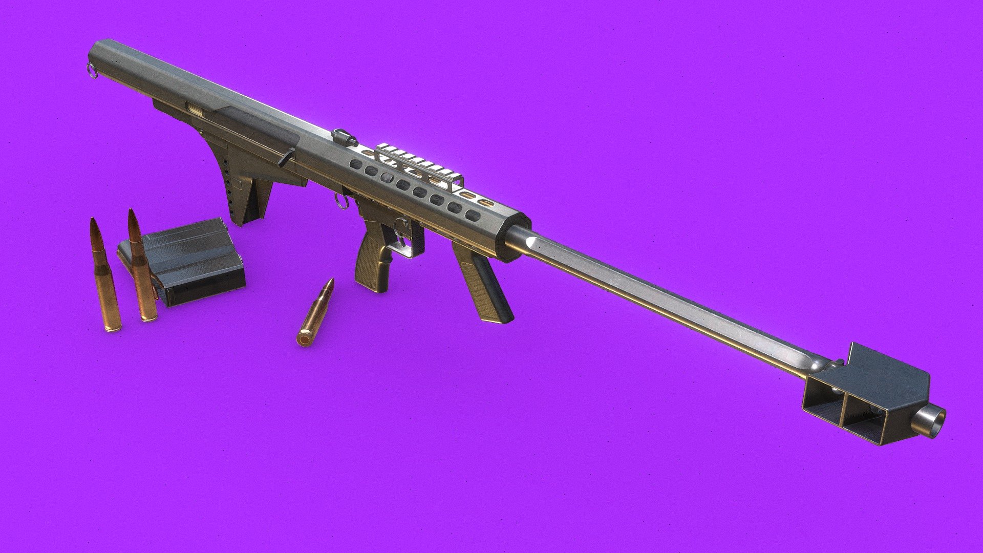 Barrett M82A2 Rifle - Buy Royalty Free 3D model by Ovidiu Barat (@OvidiuBarat) [b9765a7 ...