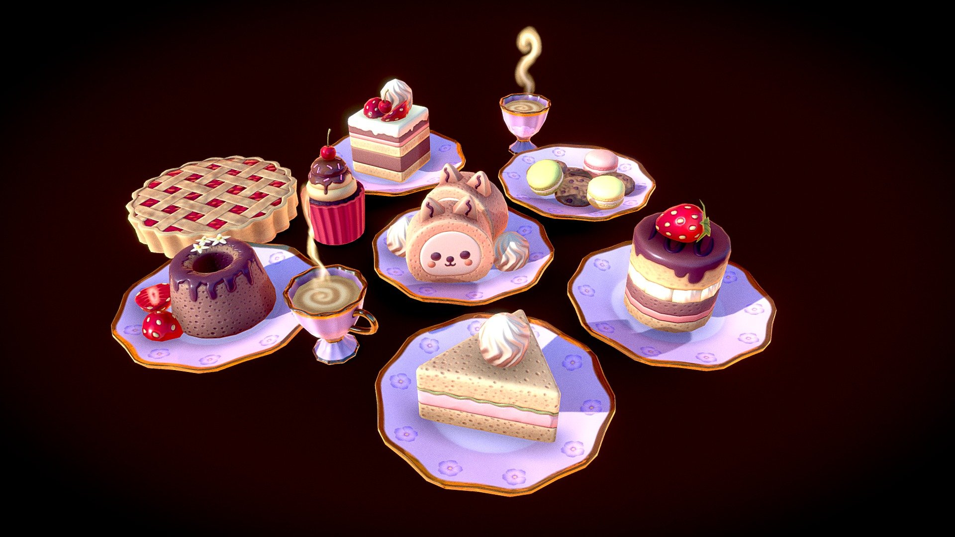 Tea time - 3D model by Thami-mixim [b977753] - Sketchfab
