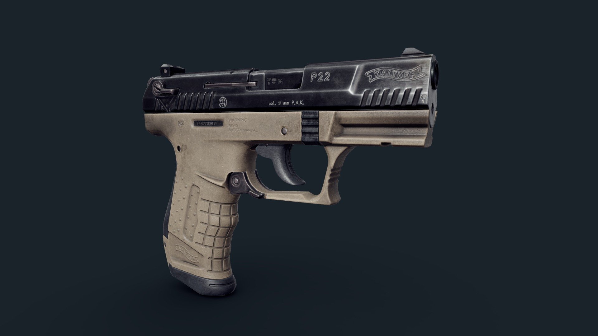Walter P22 (game ready model) - Buy Royalty Free 3D model by Voronin_37 ...