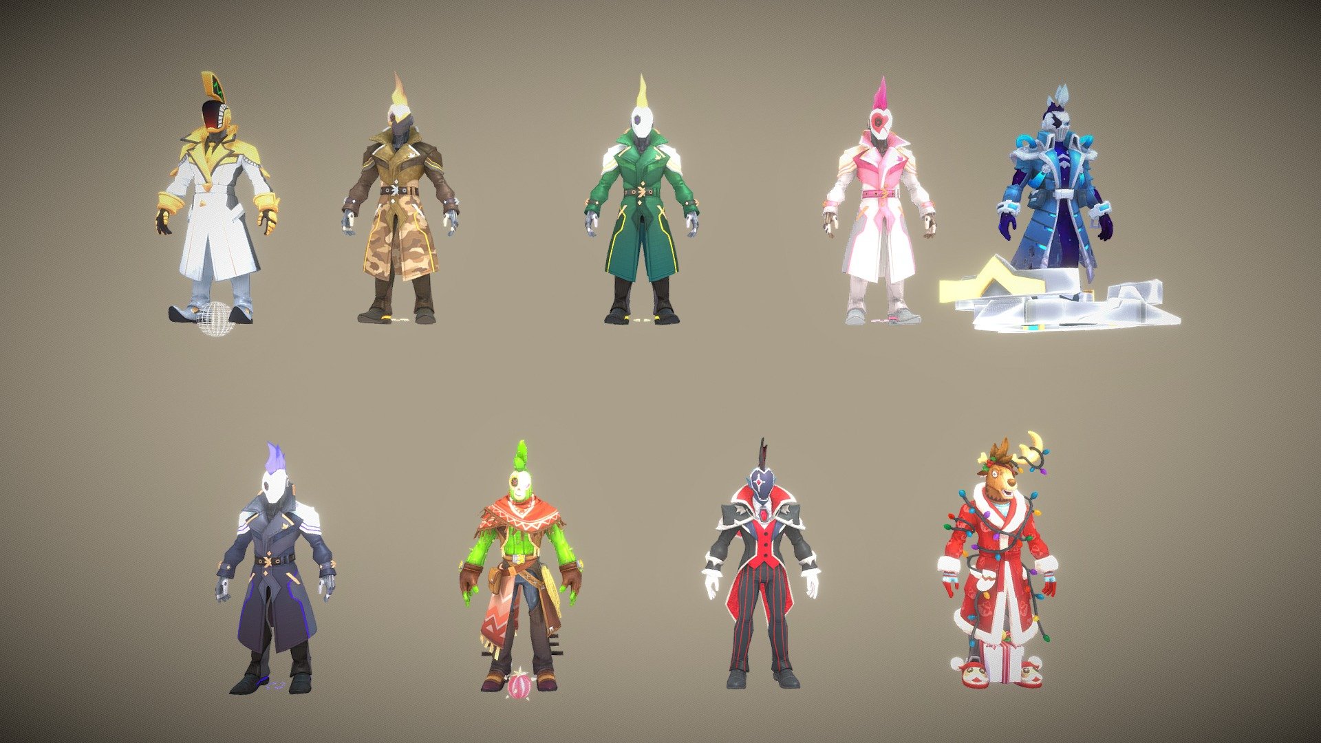 masked man characters - Buy Royalty Free 3D model by Luna Studio ...