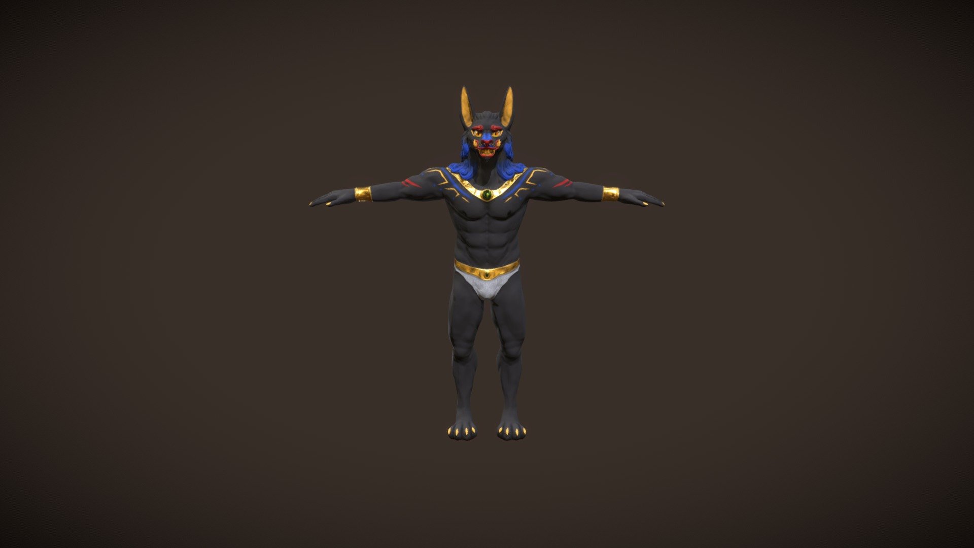 Anubis textured - Download Free 3D model by vapor_ (@vaporclaws ...