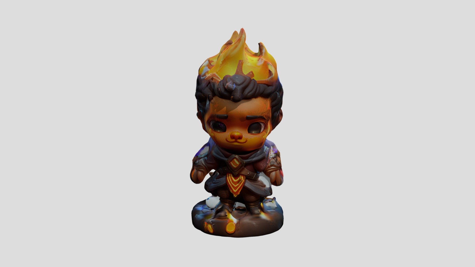 Miniature Fire Elemental Figure A small figur - Download Free 3D model ...