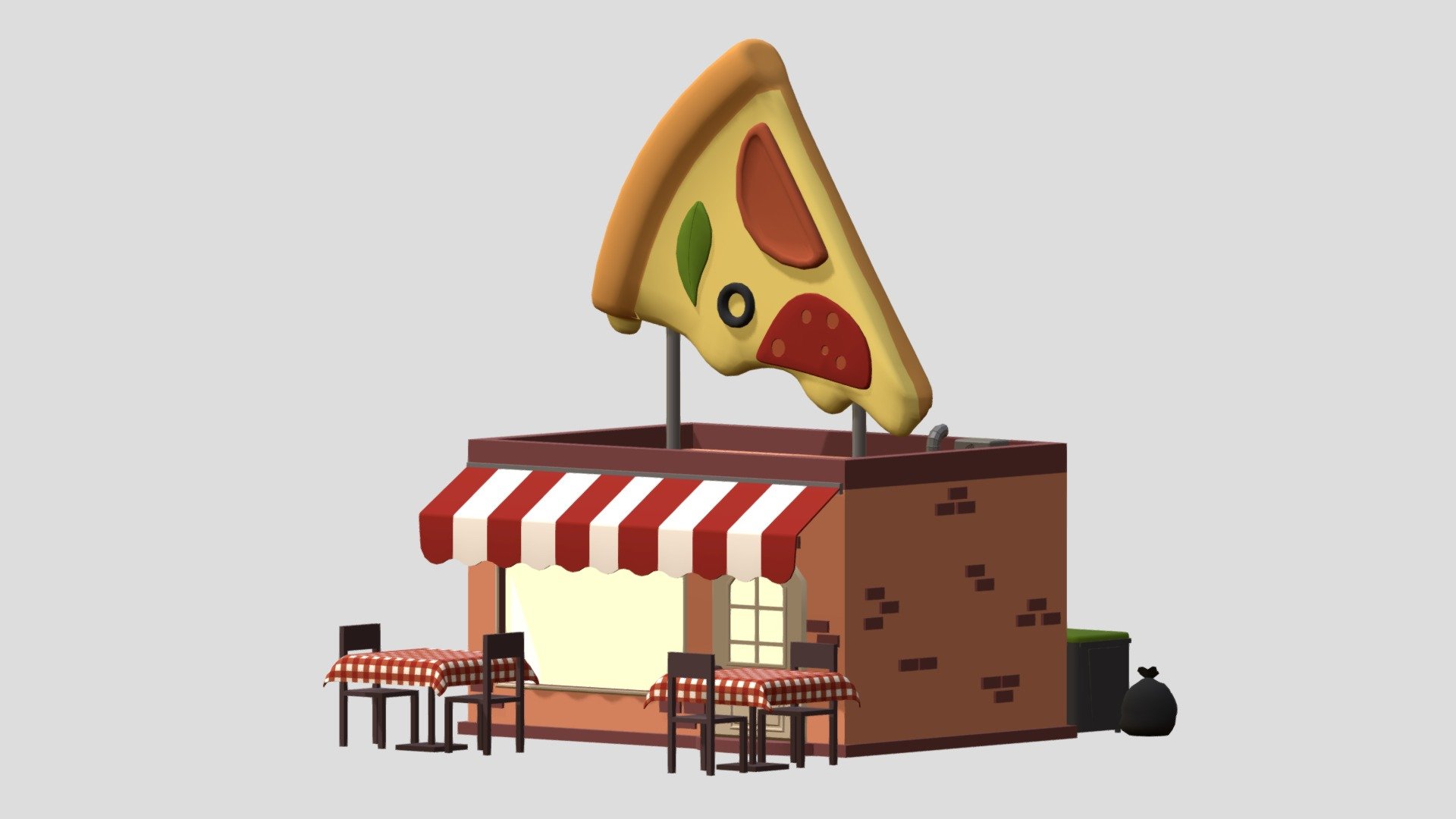 Pizzeria - Buy Royalty Free 3D model by ApprenticeRaccoon [b98317a ...