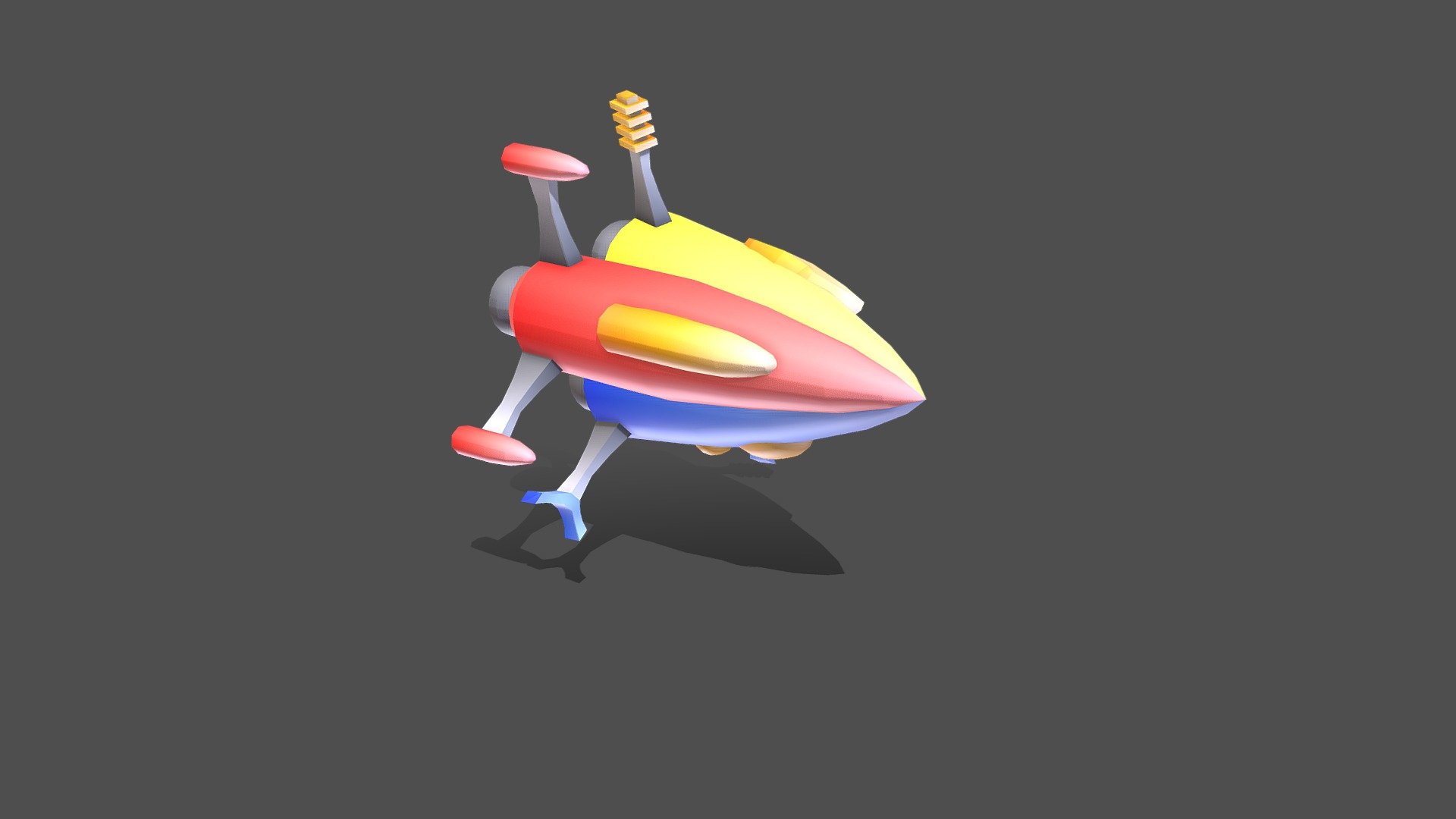 Tri-Pilot Rocket Model - 3D model by brandonjay [b98748f] - Sketchfab