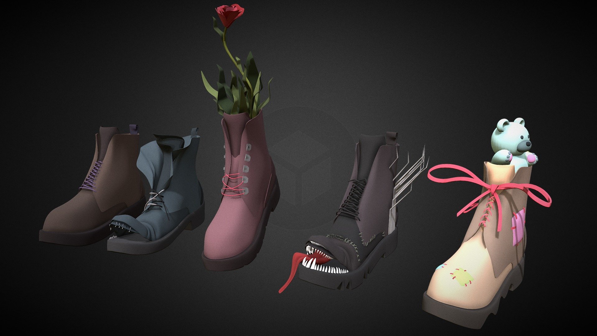 XYZ School. Boots - Download Free 3D model by Alaska (@slyeyesly) [b987a60] - Sketchfab