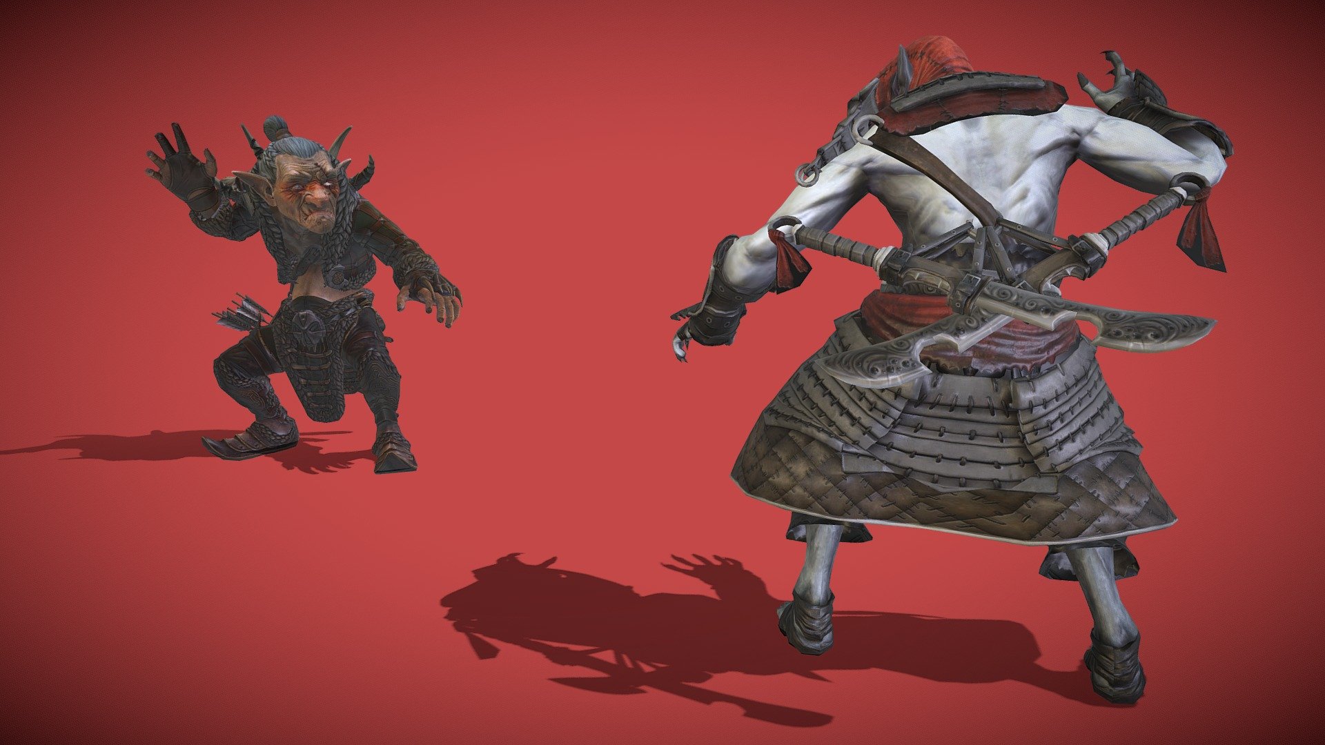 Animated Goblin vs. Vampire Spell Casting Loop - 3D model by ...
